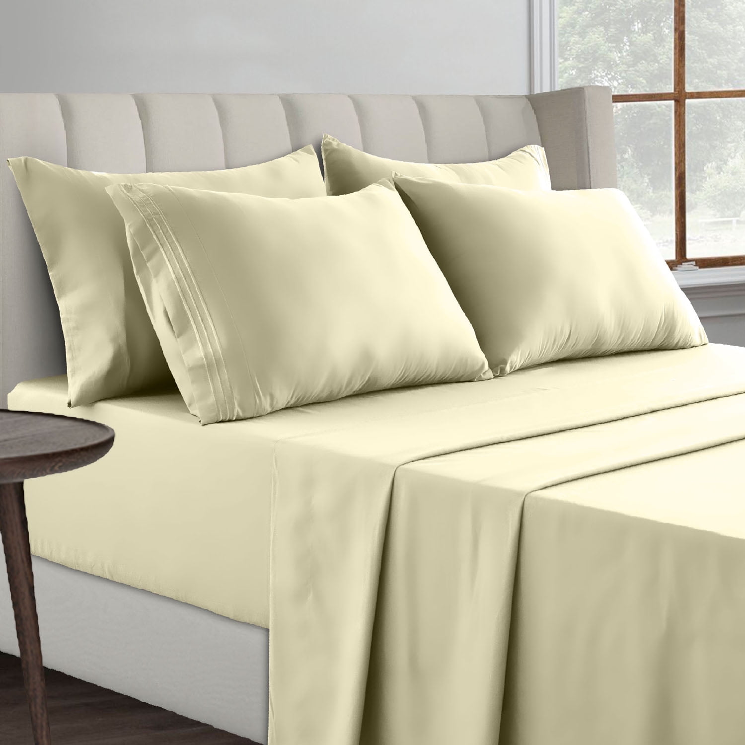 Lux Decor King Bed Sheets - 6 Piece, 1800 Thread Count, Shrinkage/Fade ...