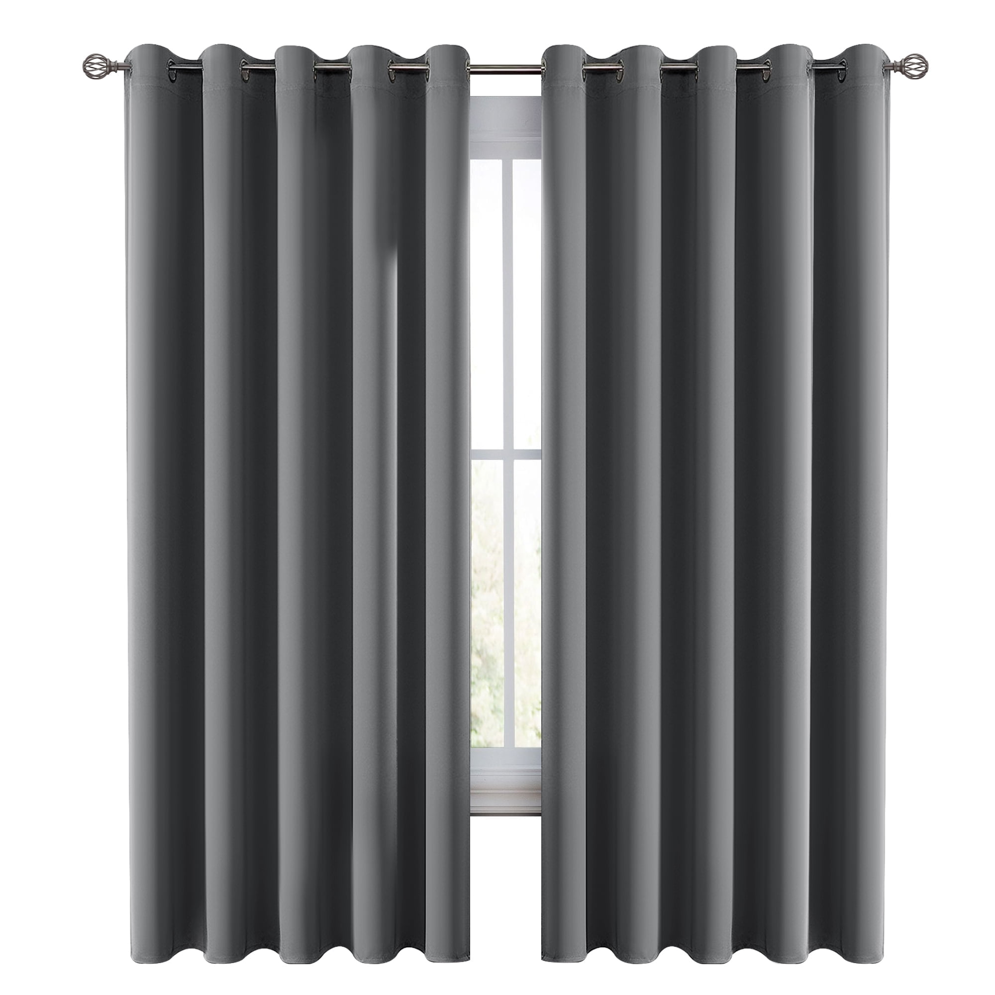 "Lux Decor Darkening Drapes, Thermal Insulated Blackout Curtains Set of ...