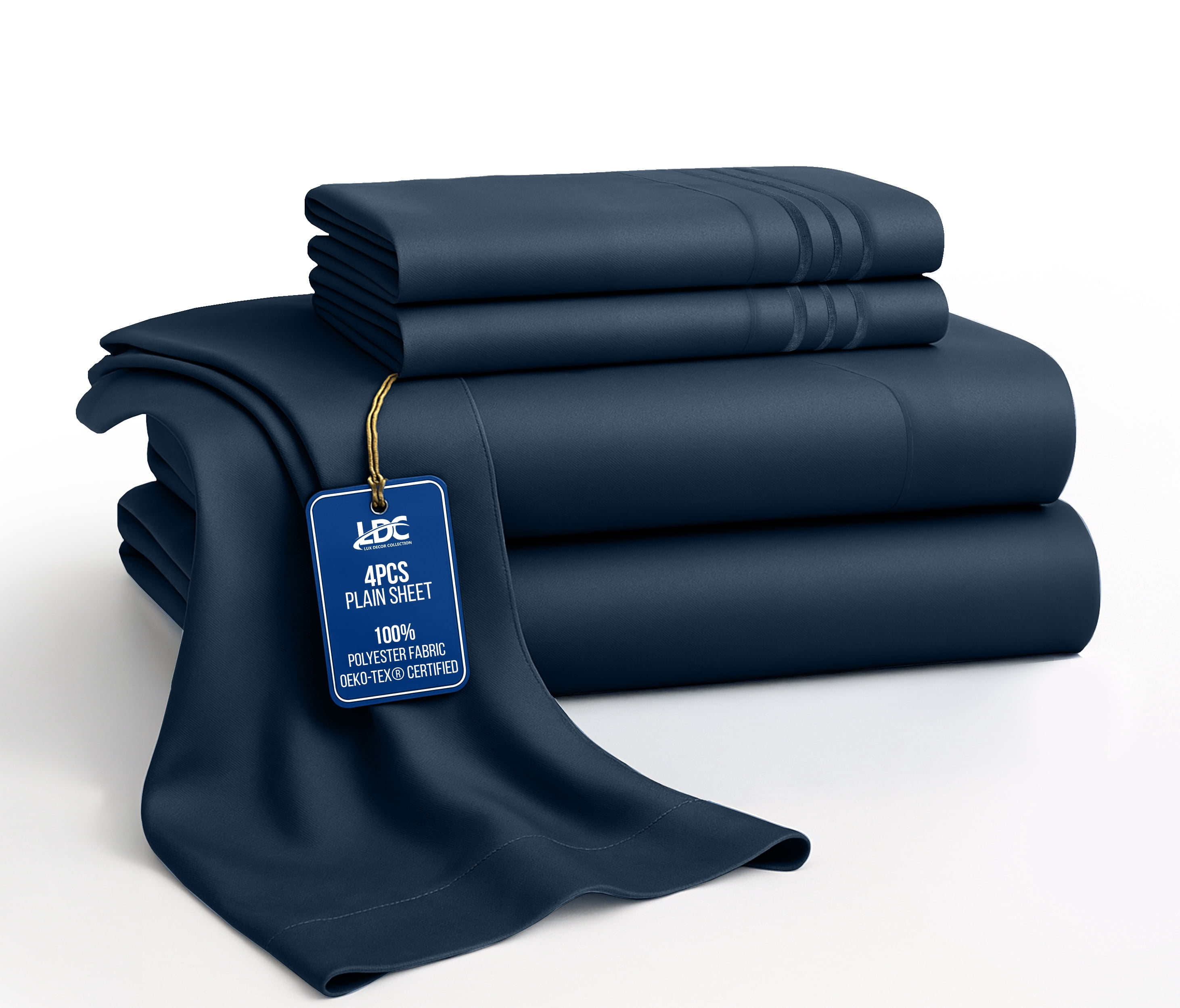 Lux Decor Twin XL Bed Sheets - 4 Piece Ultra-Soft Microfiber Sheets Set ...