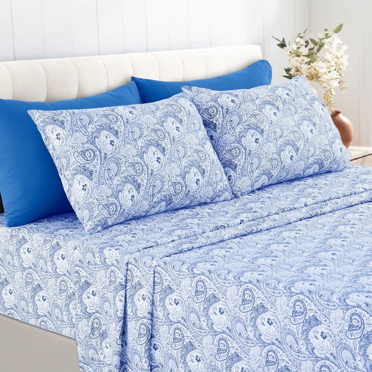 Lux Decor Collection Full-Size Bed Sheets Set, 6 Pc Bedding Set, Fitted ...