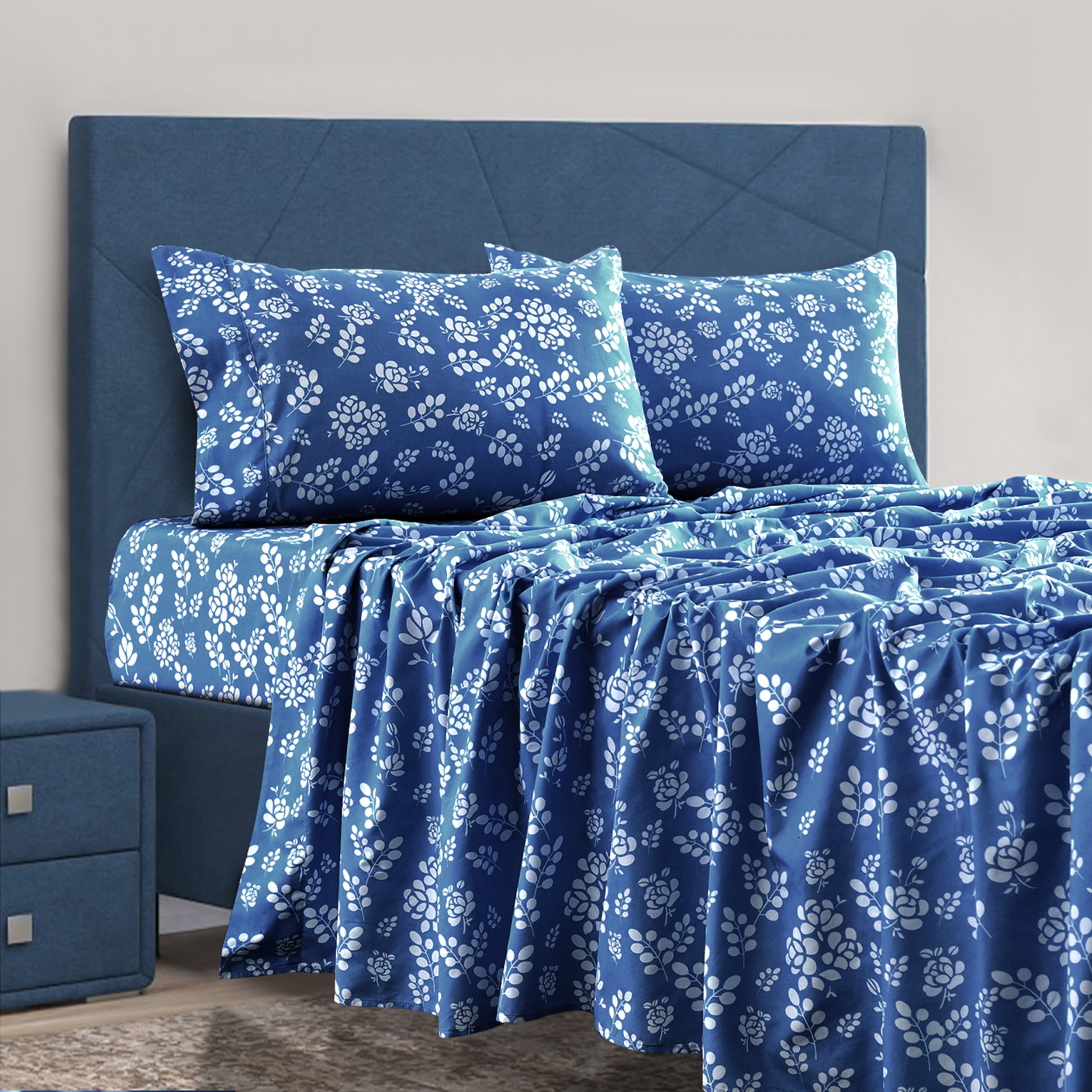 Lux Decor Collection Full Size Sheets, 4 Piece Microfiber Deep Pocket ...