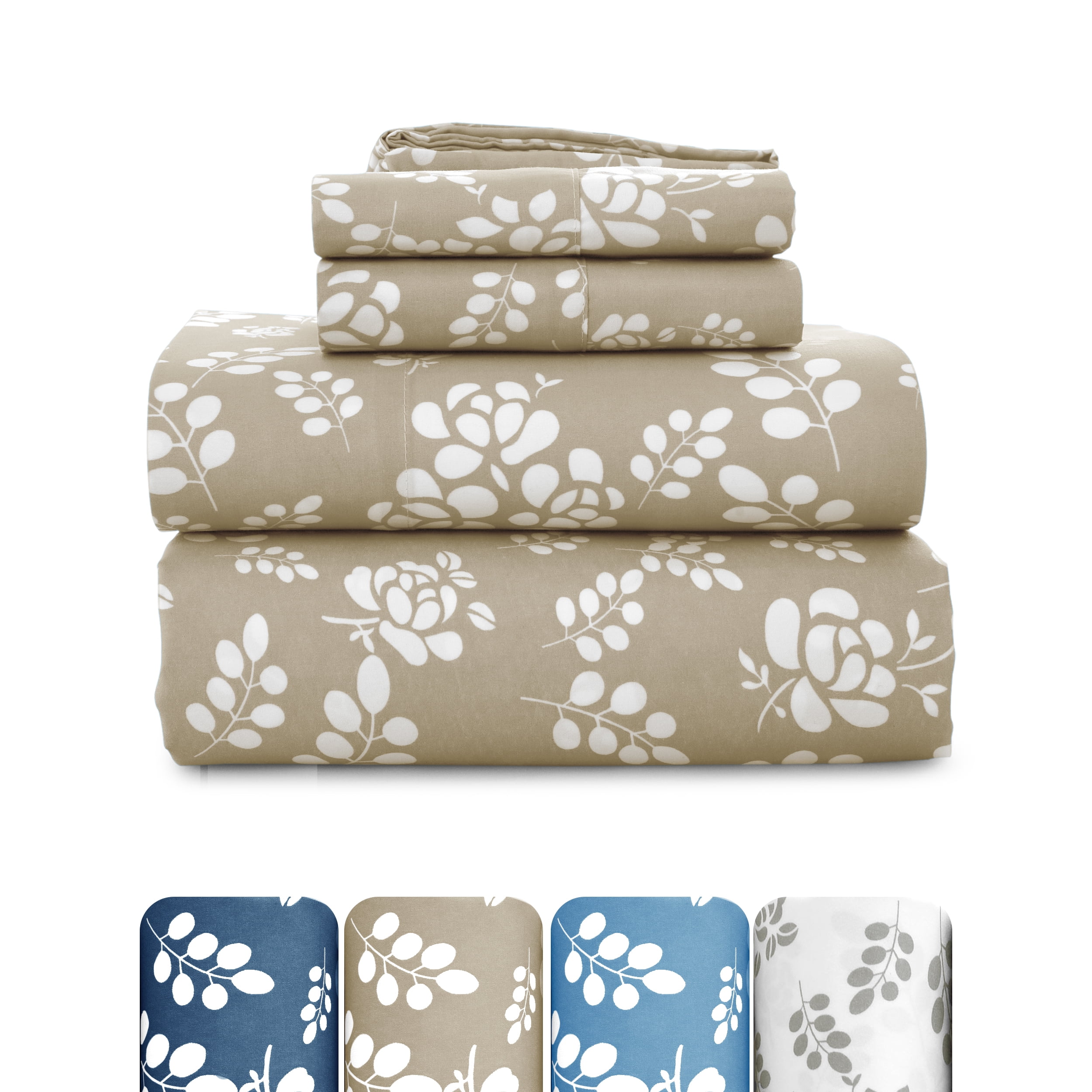 Lux Decor Collection King Sheets - 4 Piece Deep Pocket Microfiber Bed ...