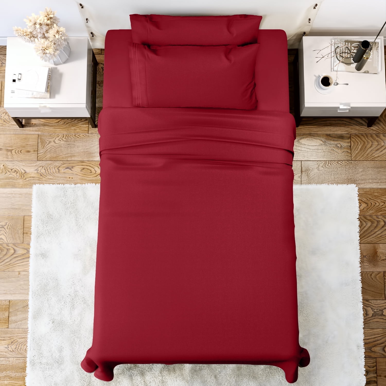 Lux Decor Collection Microfiber Sheets Set - Double Brushed Twin XL ...