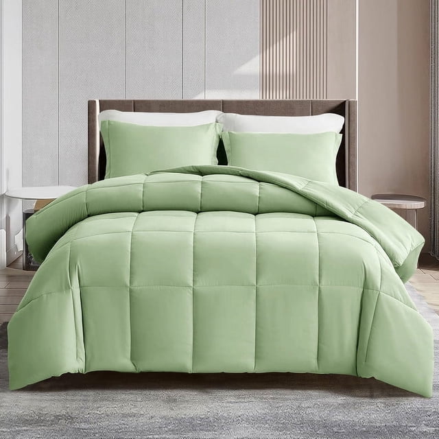 Lux Decor Hypoallergenic Queen Comforter - Box Stitched Duvet Insert ...
