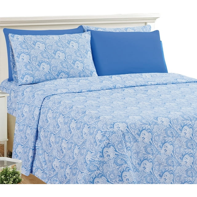 Lux Decor Collection 6 Piece Queen Size Microfiber Sheet Set Deep