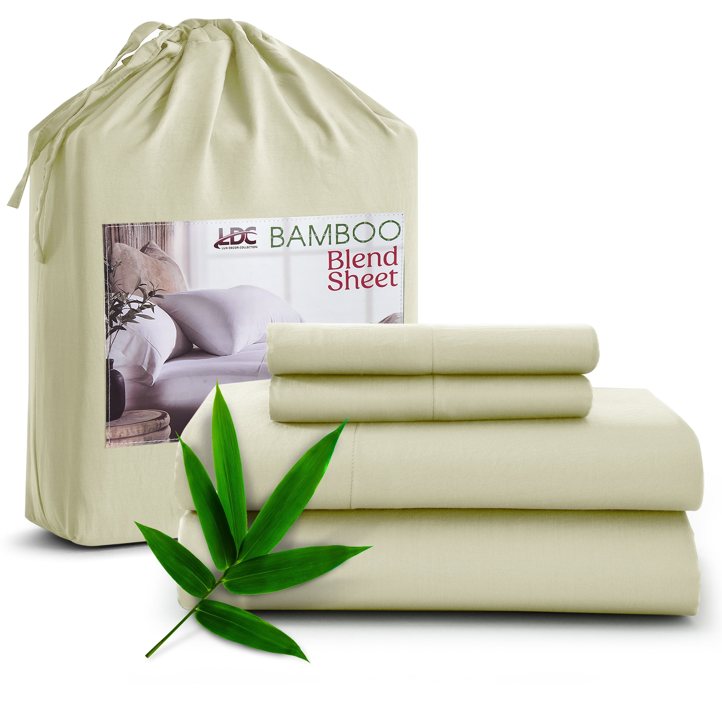 Lux Decor Collection Rayon from Bamboo Blend Sheets Full Size Set - 4 ...