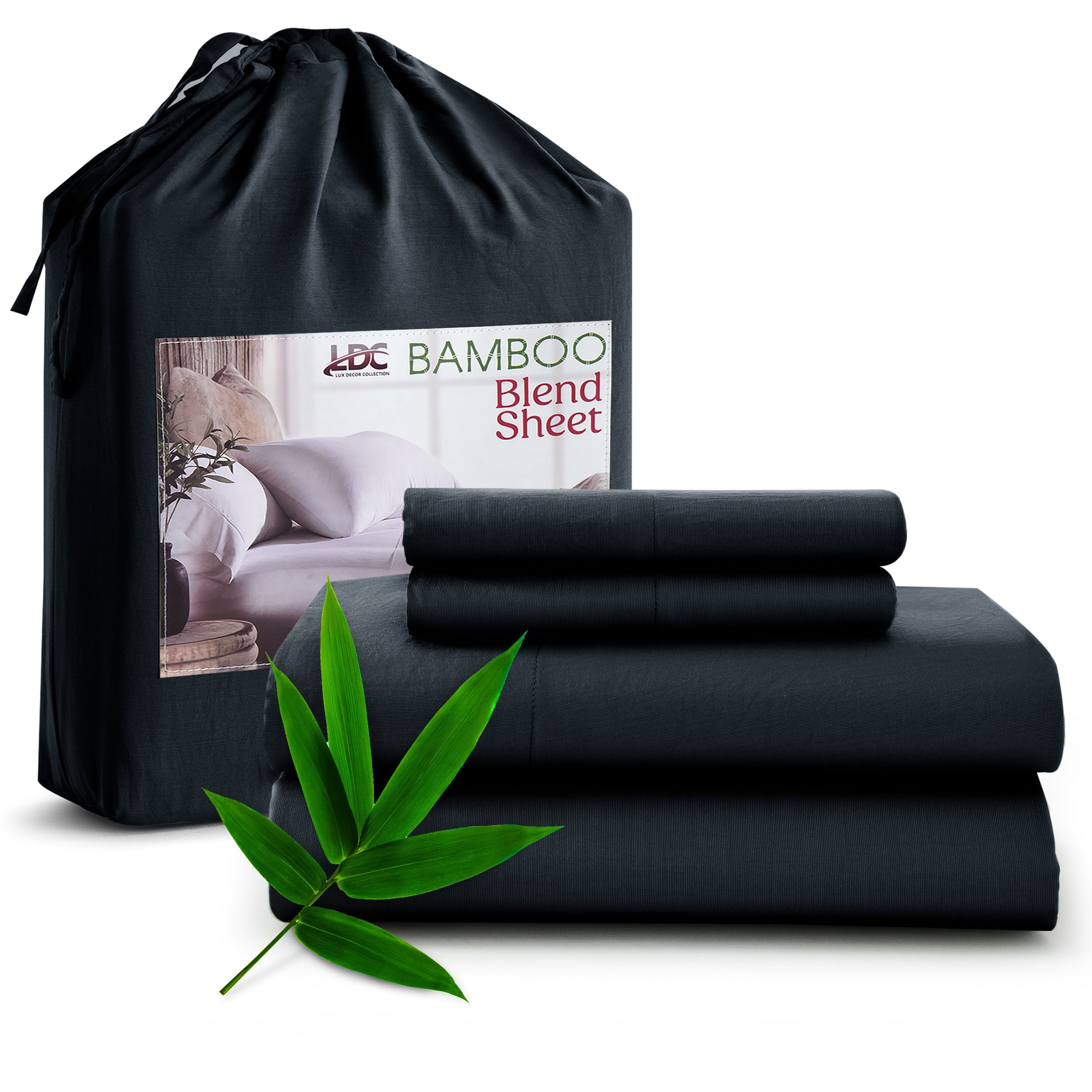 Lux Decor Collection Rayon from Bamboo Blend Sheets Full Size Set - 4 ...