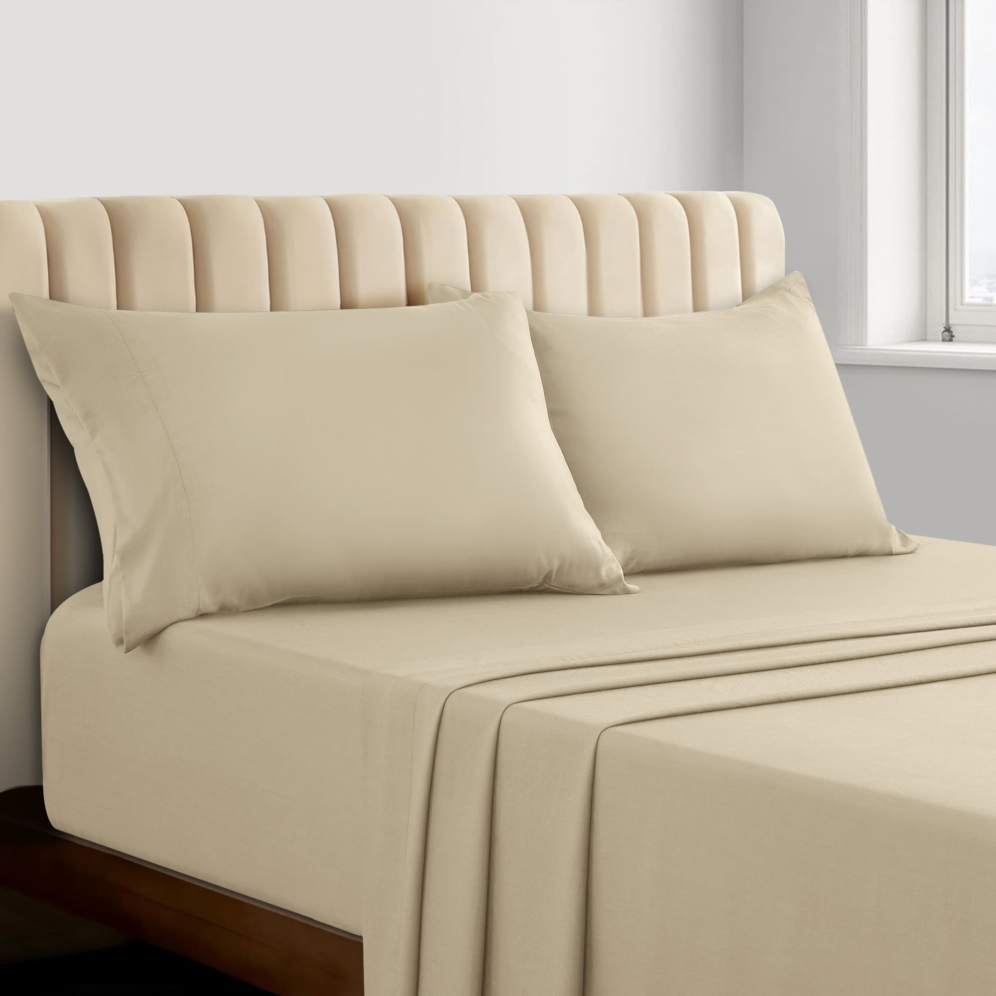 LDC Lux Decor Collection Cooling Rayon from Bamboo Queen Size Sheets ...