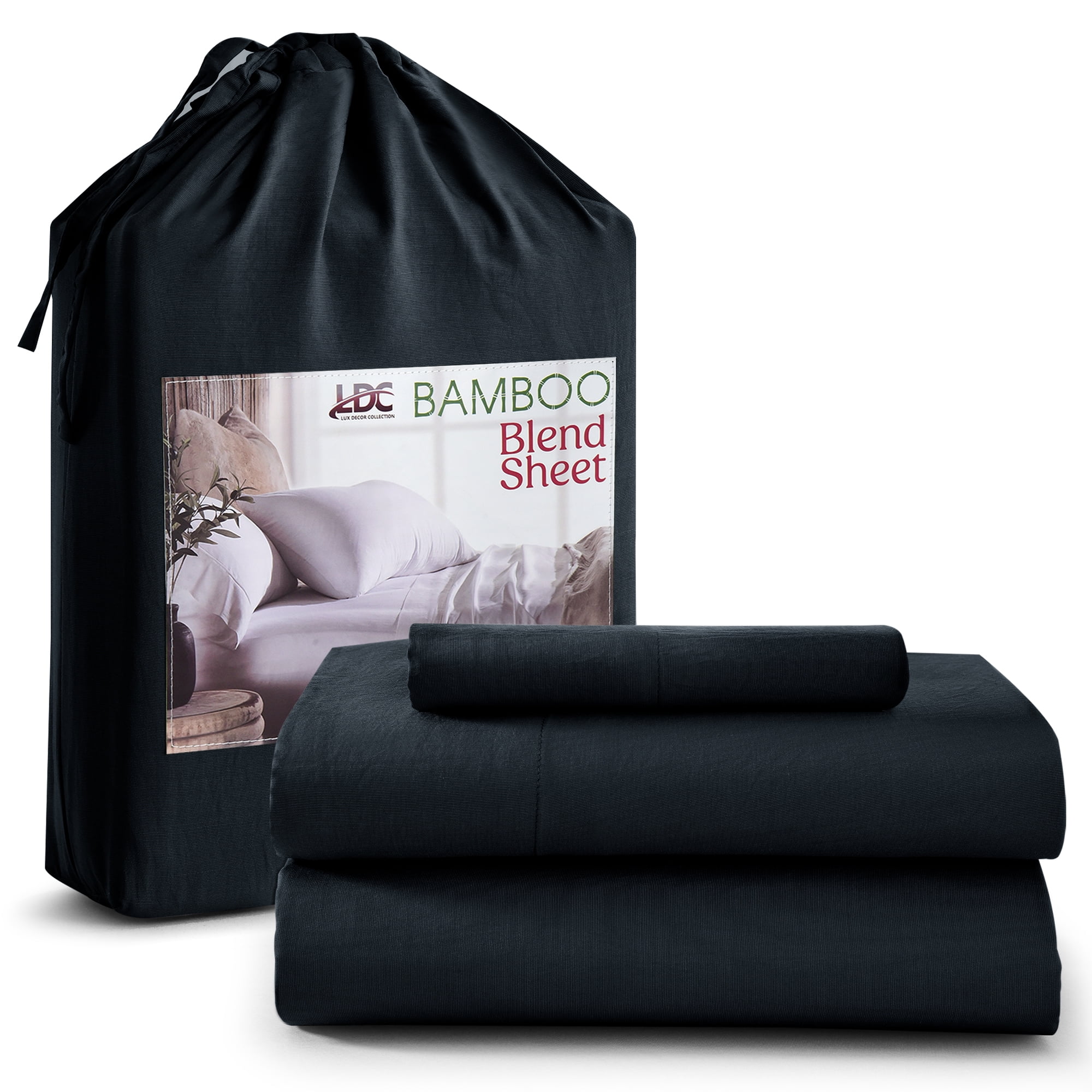 LDC Lux Decor Collection Rayon from Bamboo Twin Bed Sheets, 3-Piece Set ...