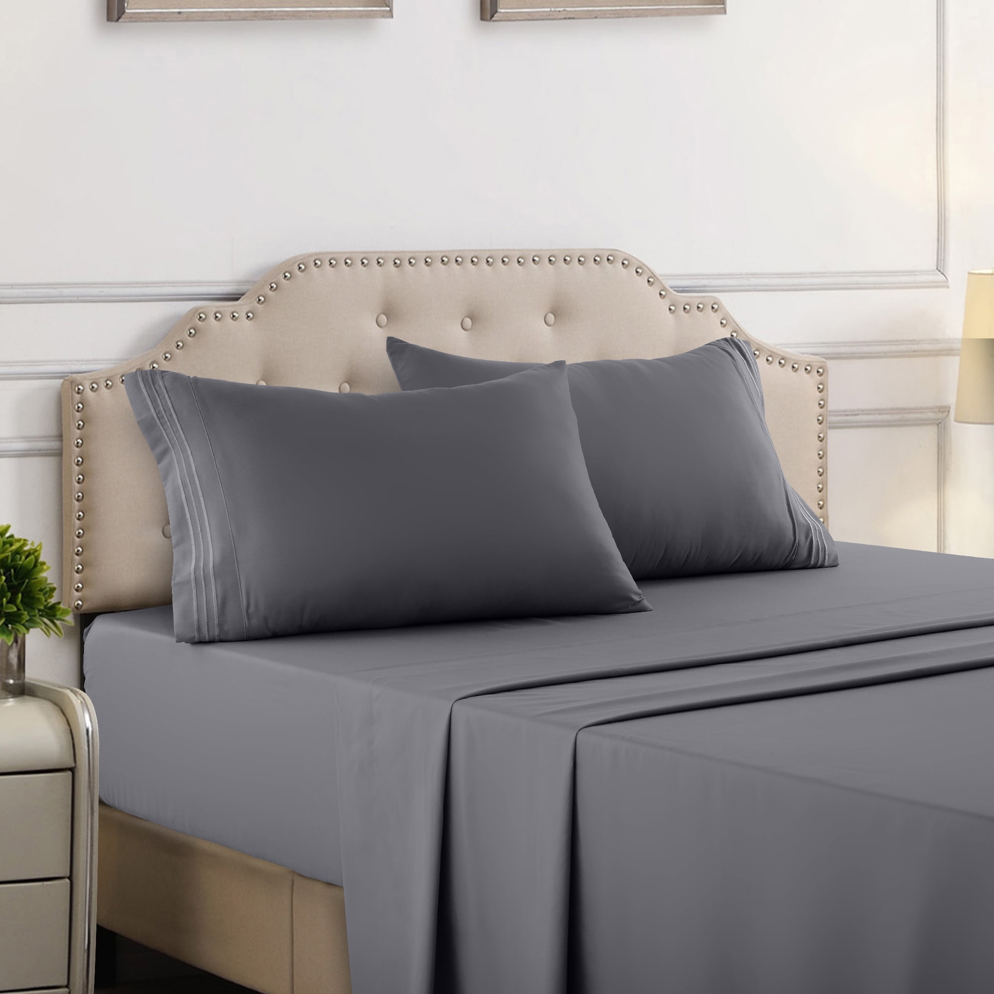 Lux Decor Collection Twin Sheets Set, Deep Pocket 4 Pc Bed Sheets Set ...