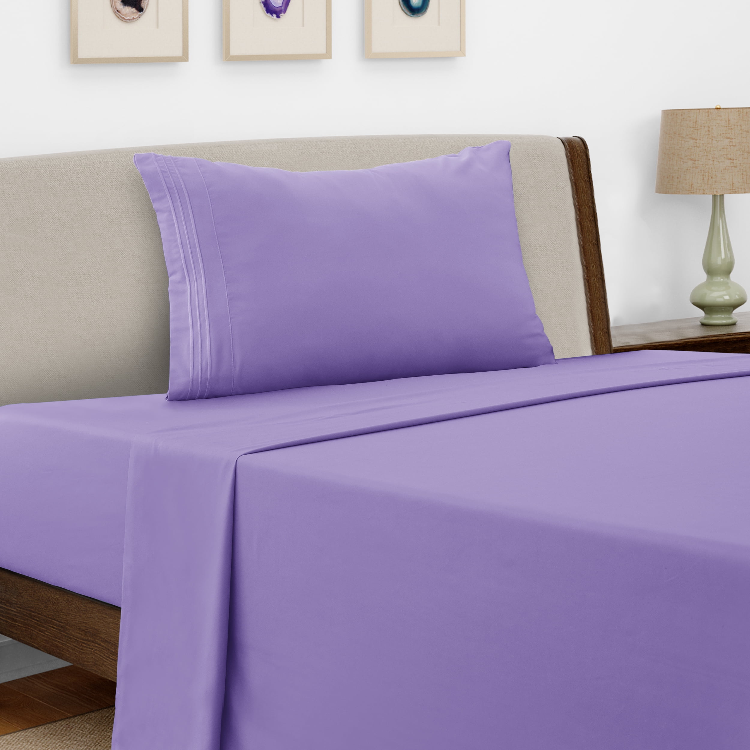 Lux Decor Collection Twin Sheets Set , Upto 16 Inches Deep Pocket ...