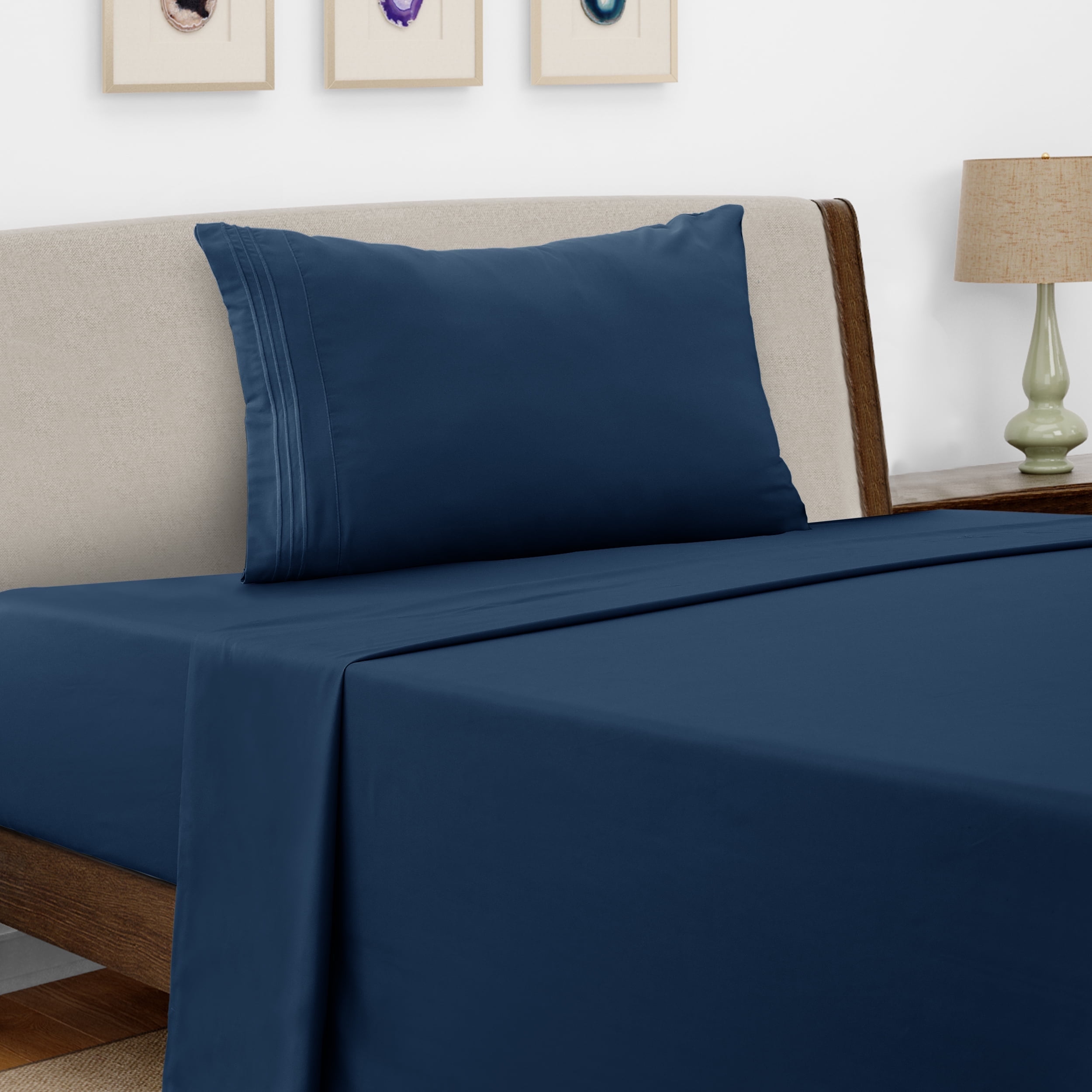 Lux Decor Collection Twin XL Bed Sheets - Brushed Microfiber 3 Piece ...