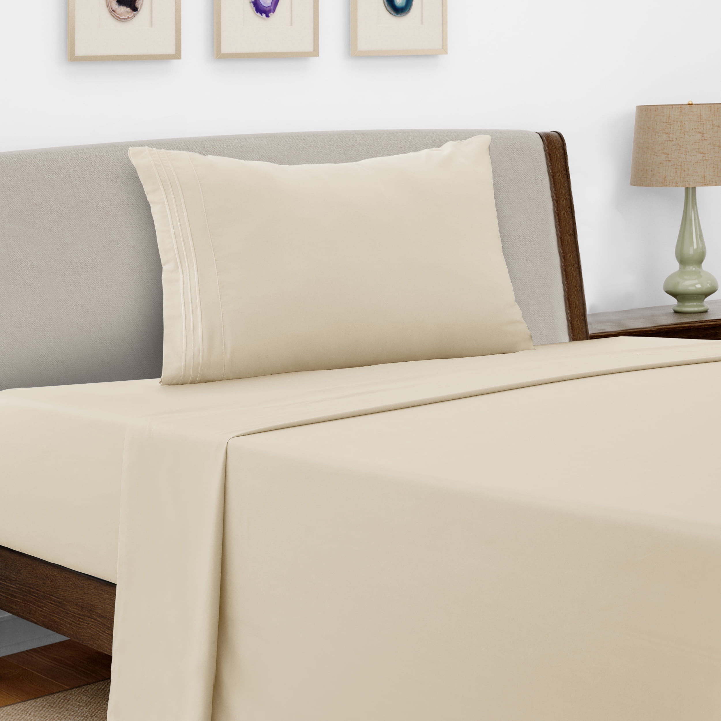 Lux Decor Collection Twin XL Bed Sheets - Brushed Microfiber 3 Piece ...