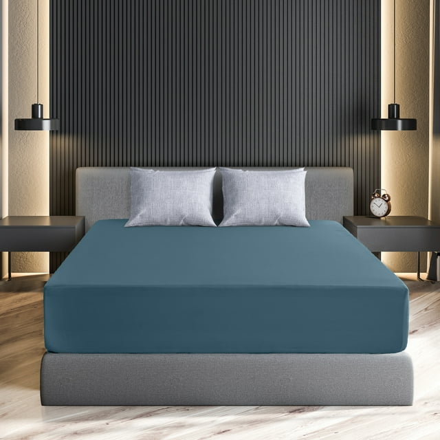 Lux Decor Collection Twin XL Fitted Sheet, Microfiber Deep Pocket ...