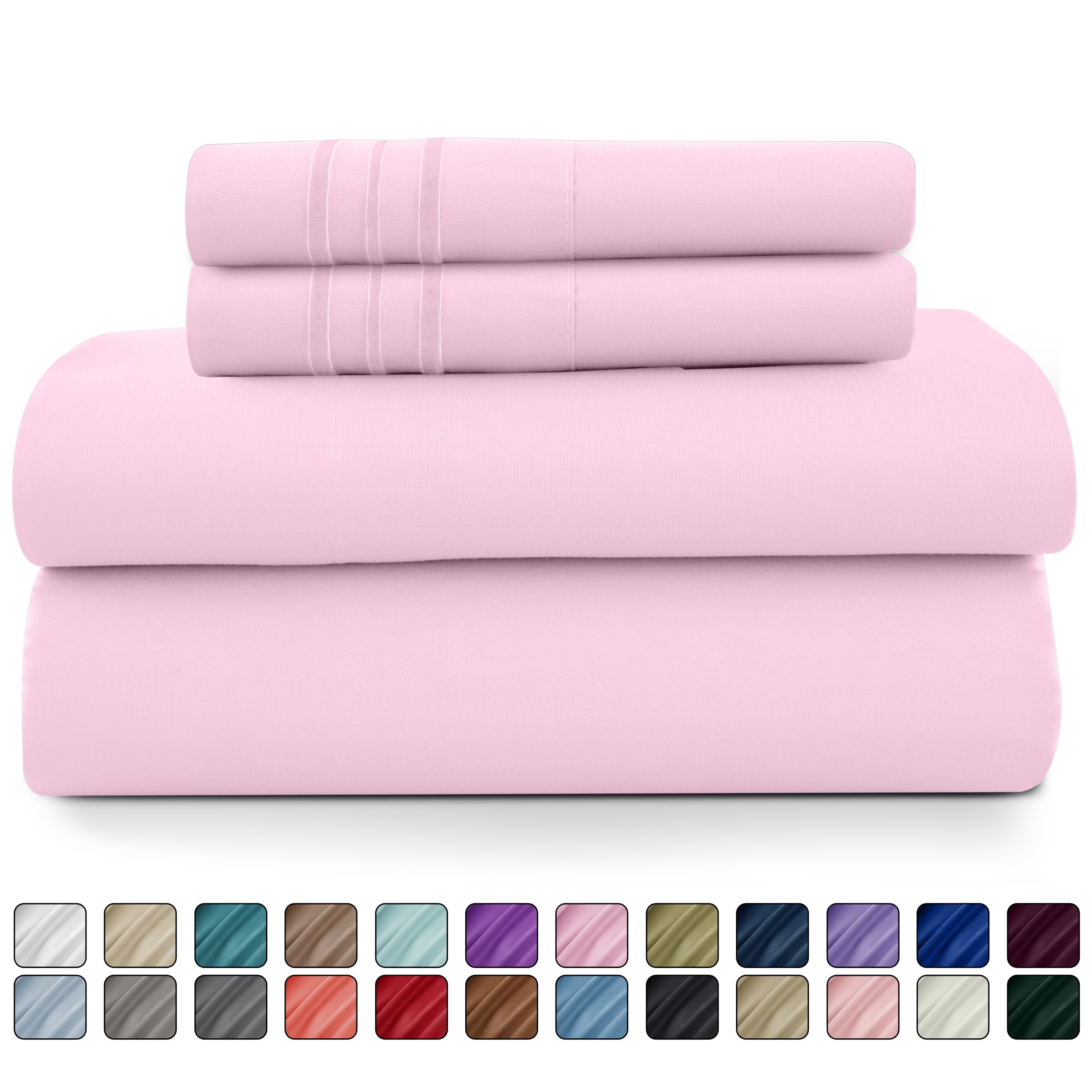 LDC Lux Decor Collection Twin XL Microfiber Sheets Set with Deep ...