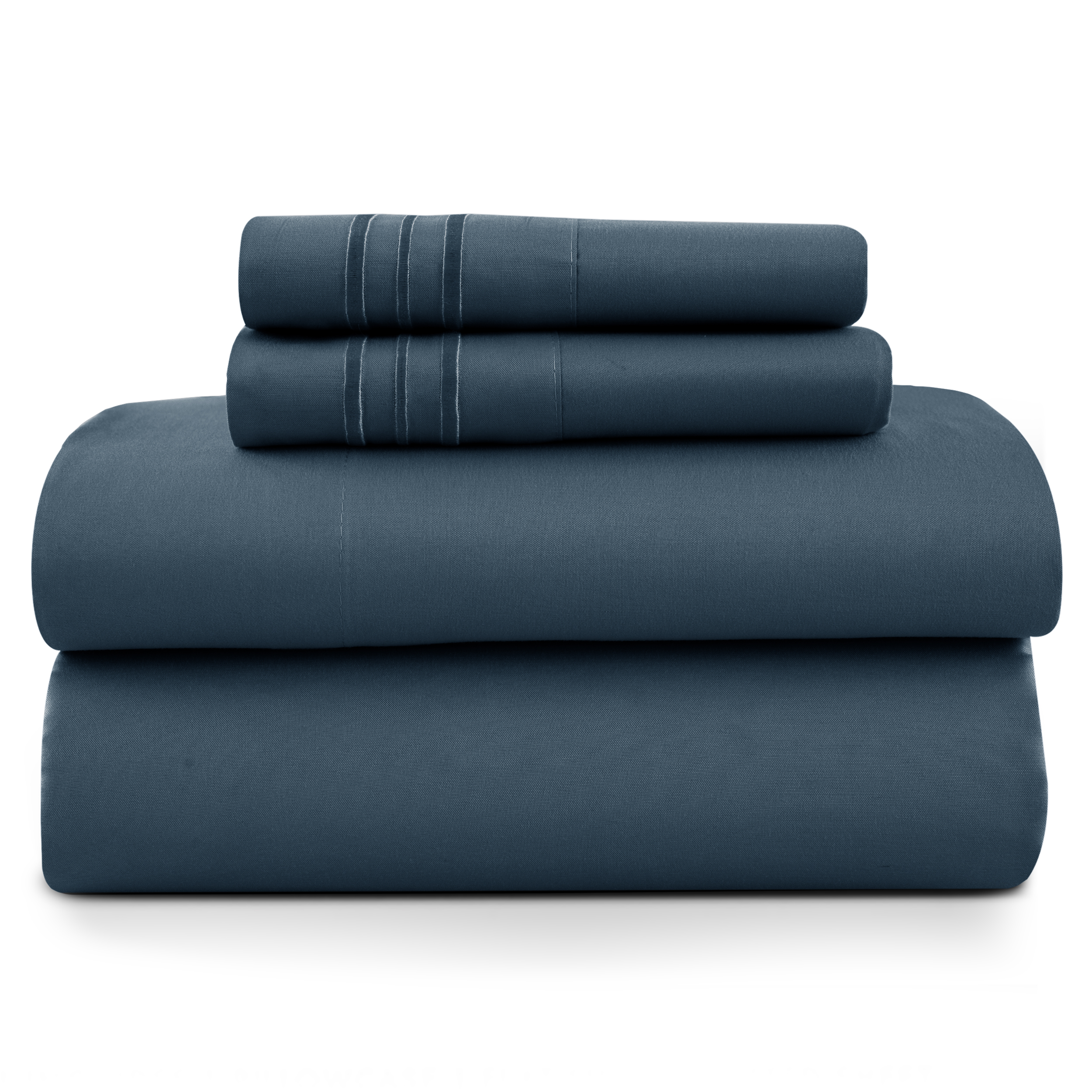 Lux Decor King Size Sheet Set, 4-Piece Plain Soft Microfiber – Deep ...