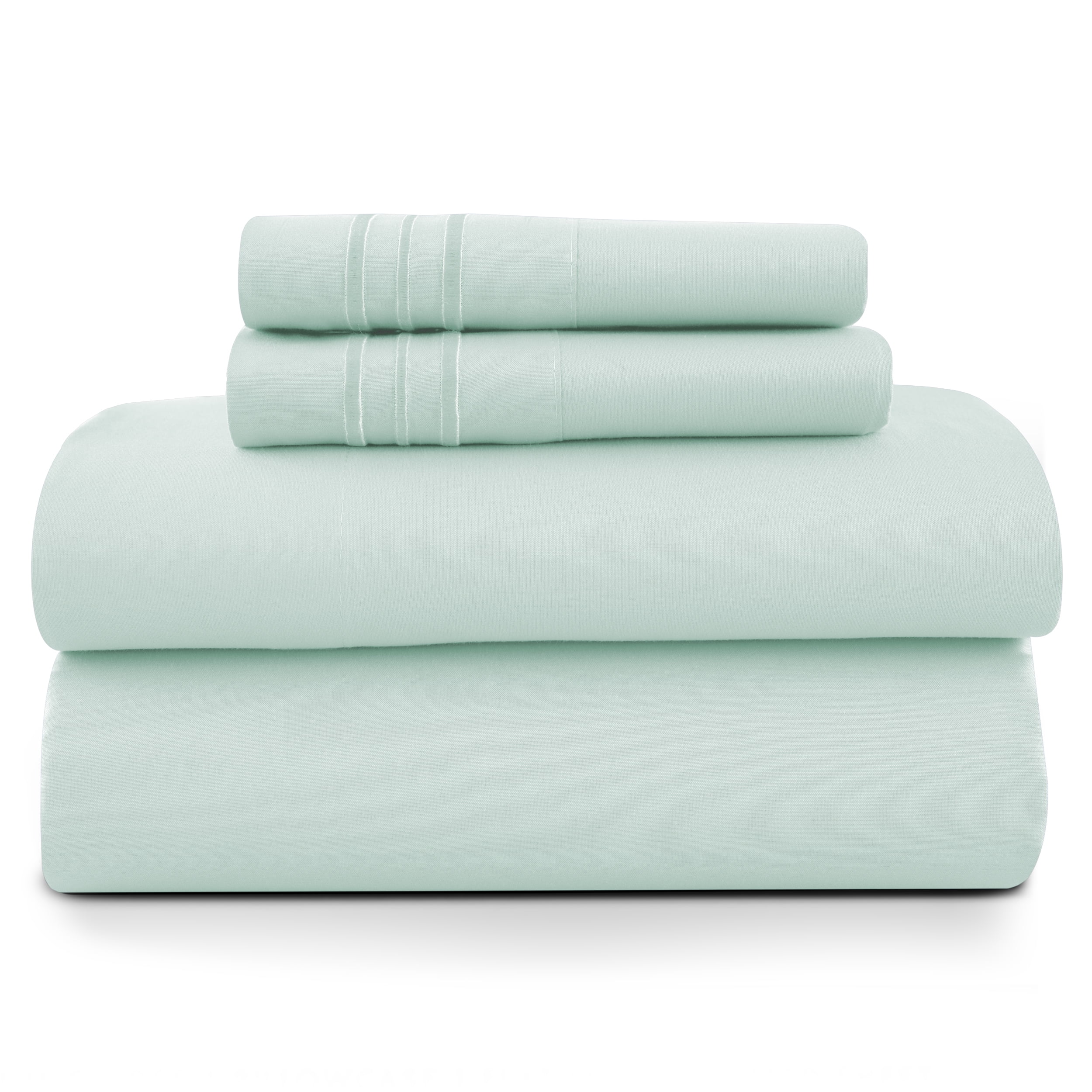 Lux Decor King Size Sheet Set, 4-Piece Plain Soft Microfiber – Deep ...