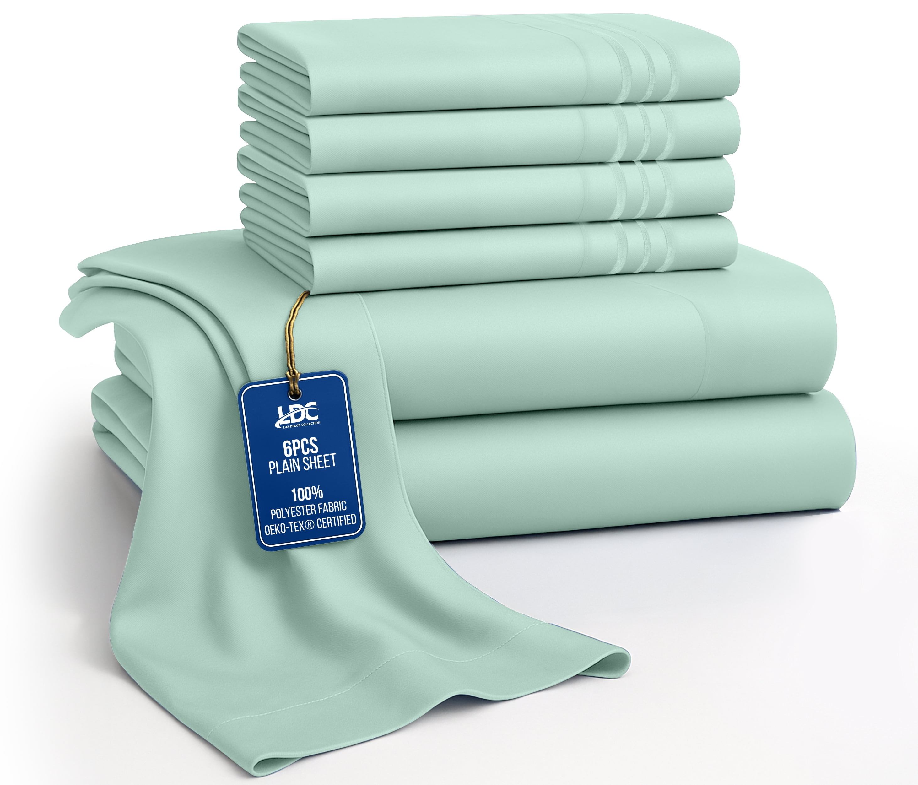 Lux Decor Cal King Bed Sheets - 6 Piece Ultra-Soft Microfiber Sheets ...