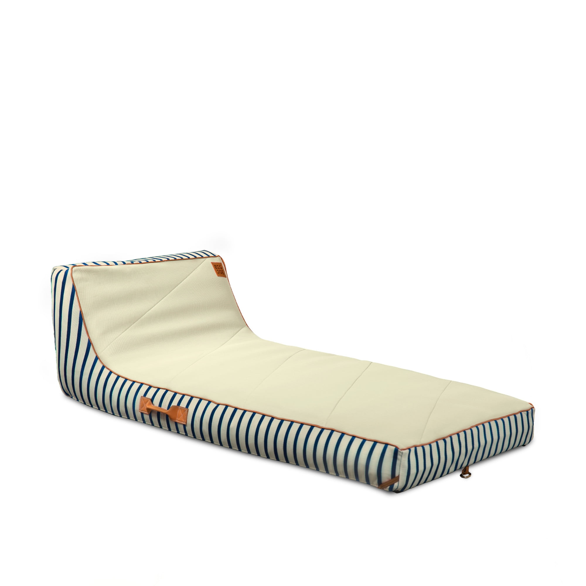 Big Joe Lux Chaise Premium Inflatable Pool Float, Navy and Ivory ...