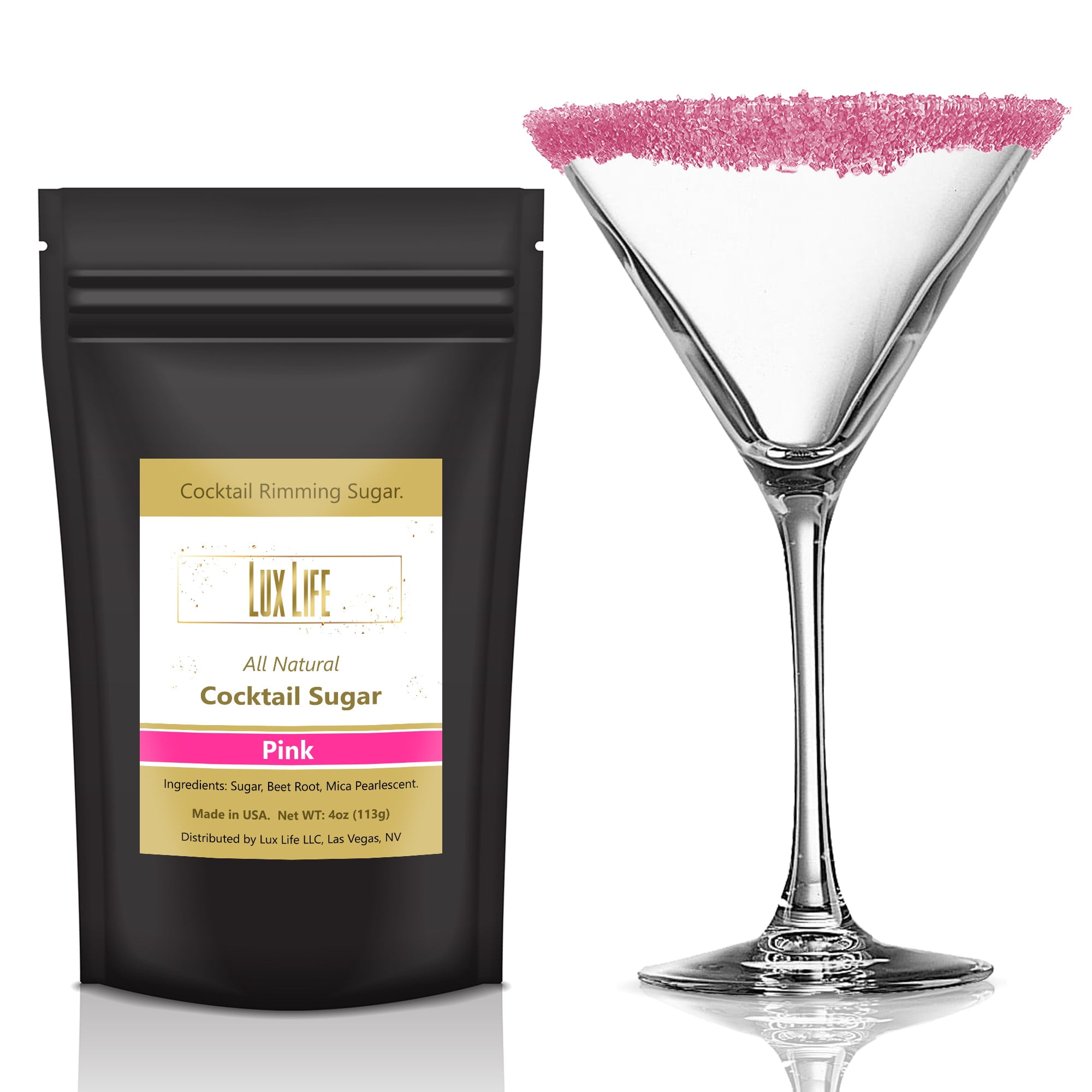 Lux Life Cocktail Sugar - Gluten & GMO-Free Cocktail Rimming Sugar ...