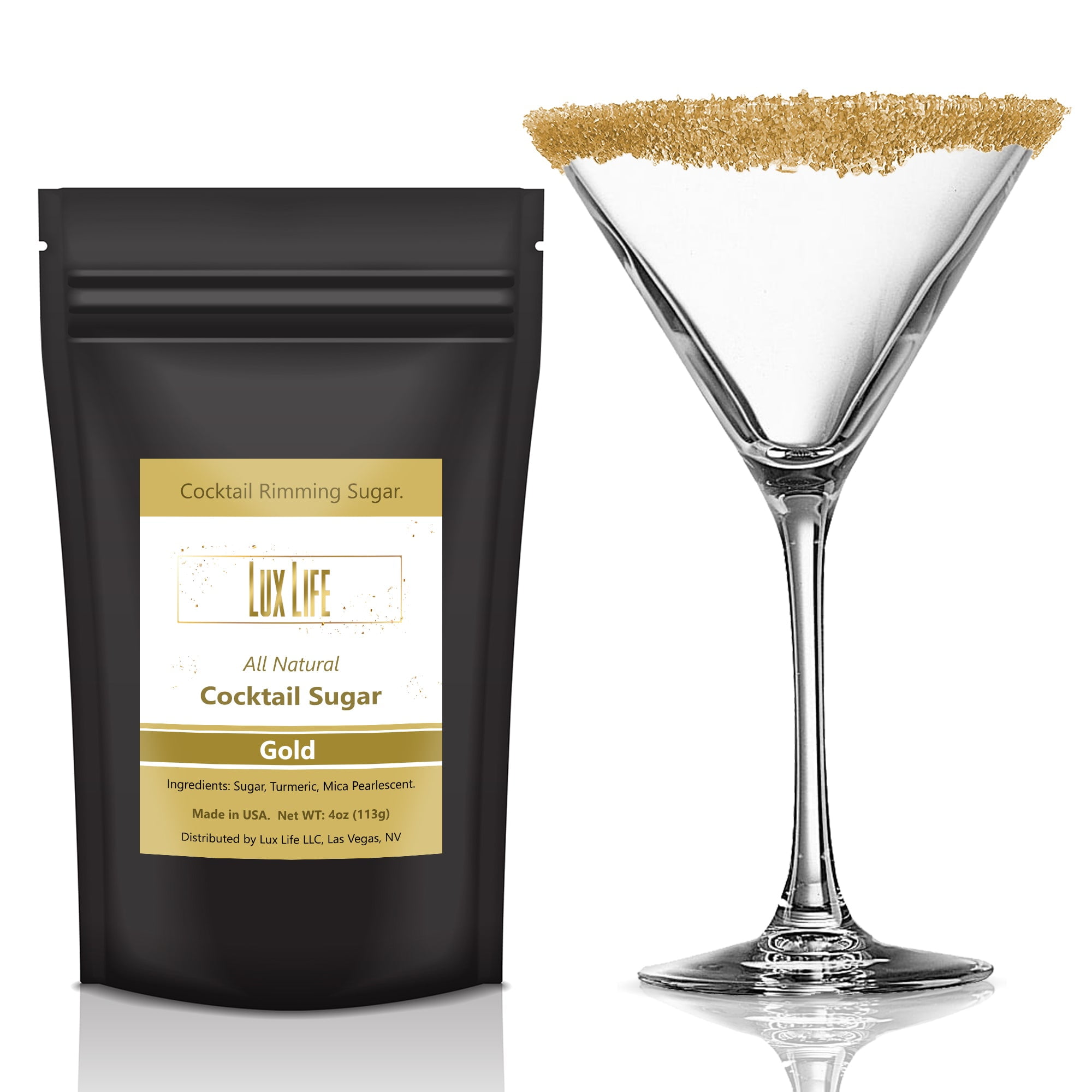 Lux Life Cocktail Sugar - Gluten & GMO-Free Cocktail Rimming Sugar ...