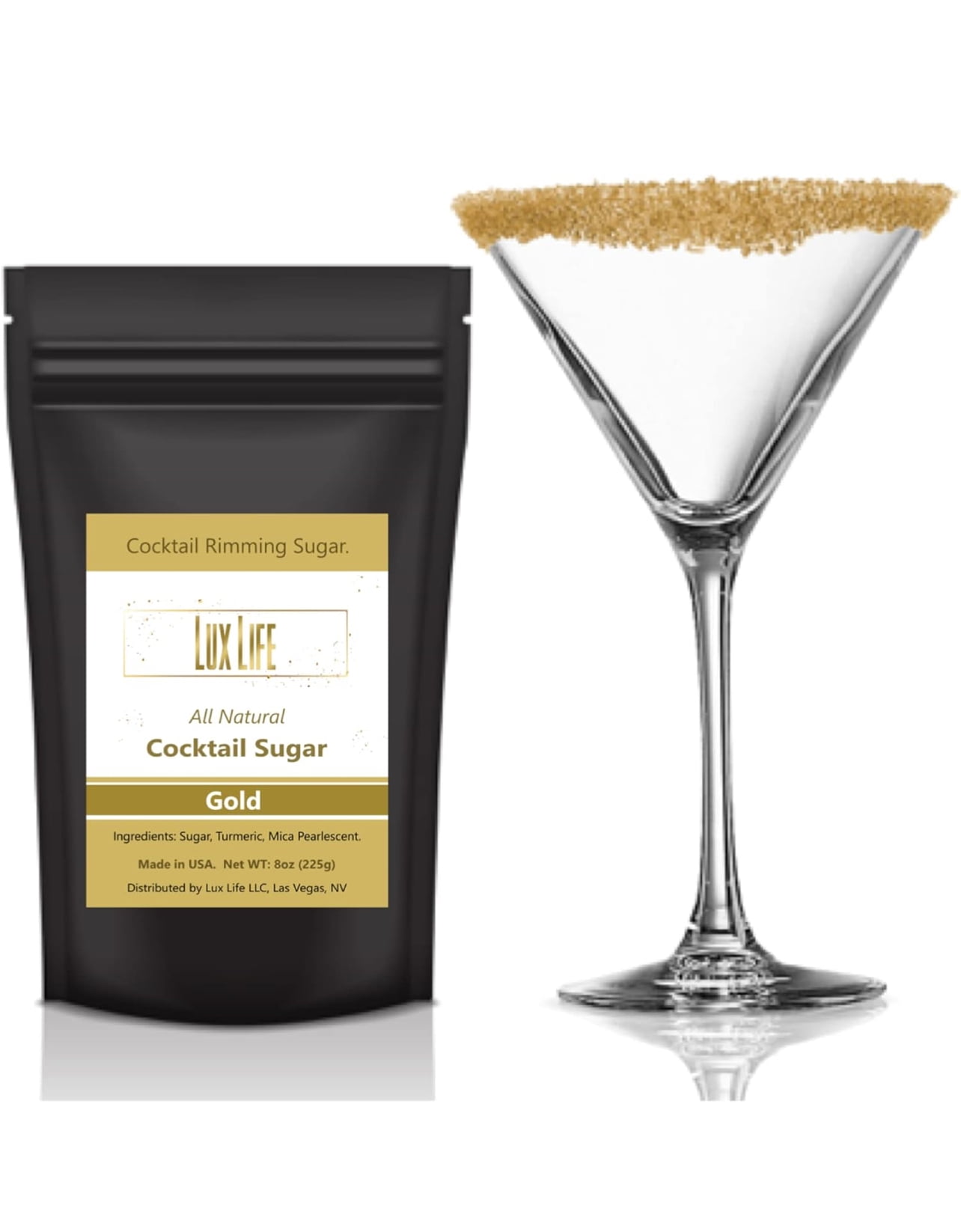 Lux Life Cocktail Sugar - Gluten & GMO-Free Cocktail Rimming Sugar ...