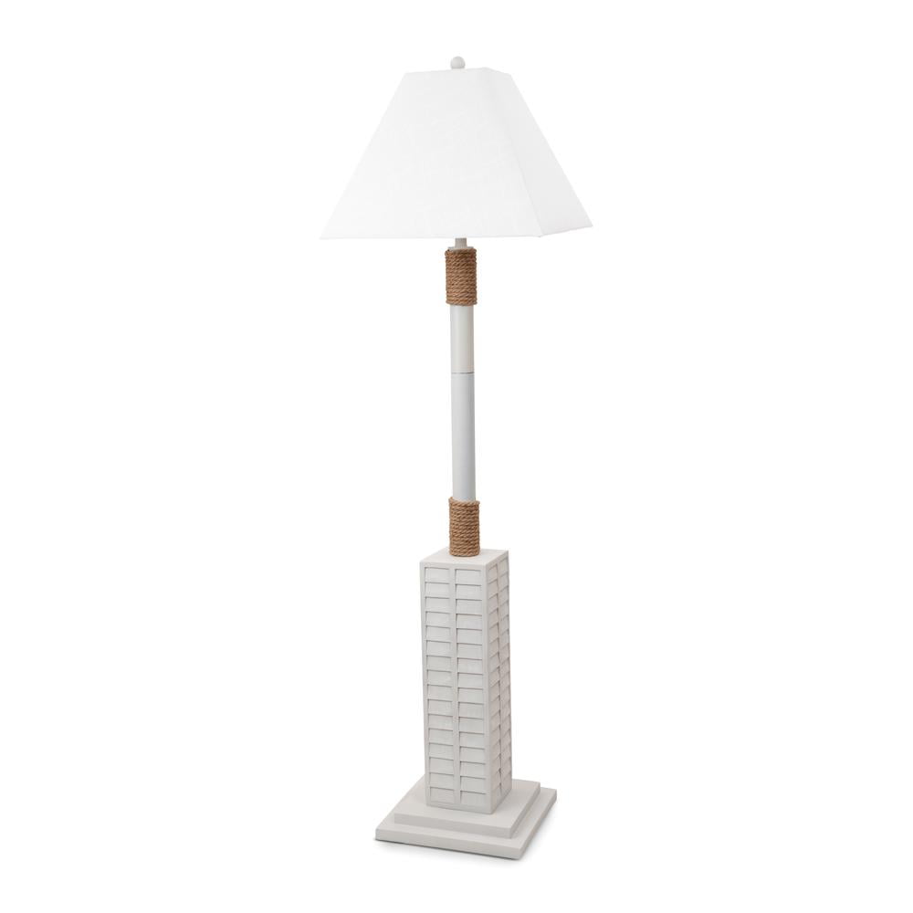 Lux Lighting 63'' Coastal White Shutter Floor Lamp 3-Way Switch ...