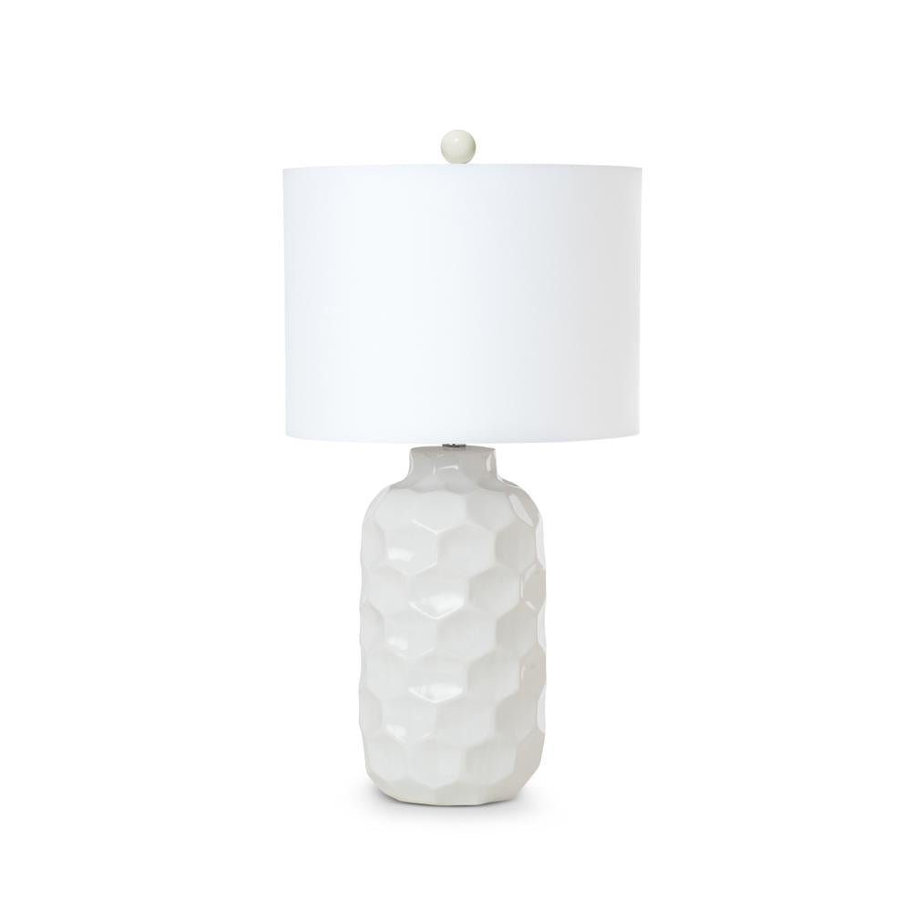 Lux Lighting Stunning Ceramic Coastal White Table Lamps (Set of 2) 3 ...