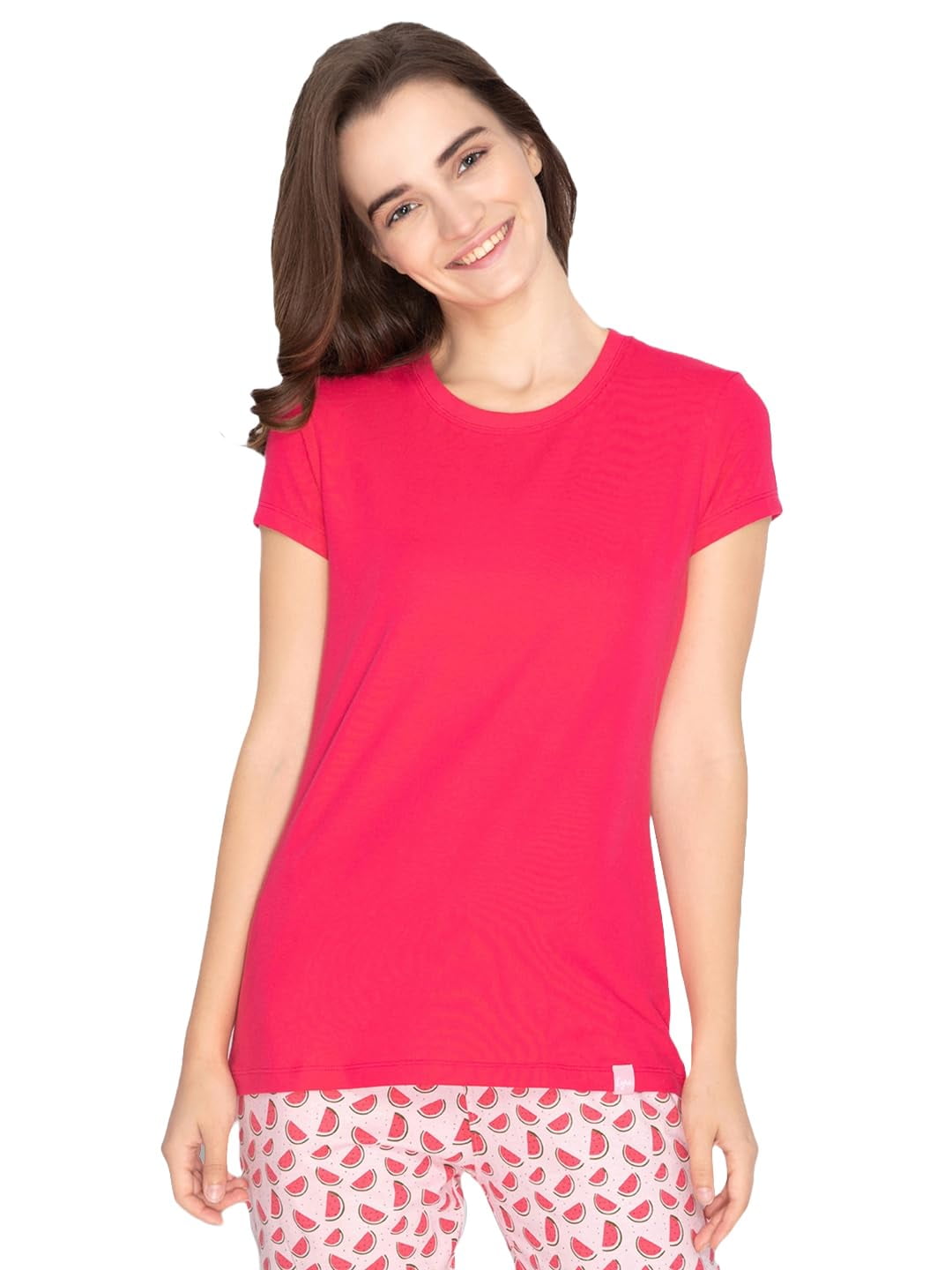 Lux Lyra Women'S Plain Regular T-Shirt (Lyra_Rts_401_Fus_M_1Pc_Fuschia M) - Walmart.com