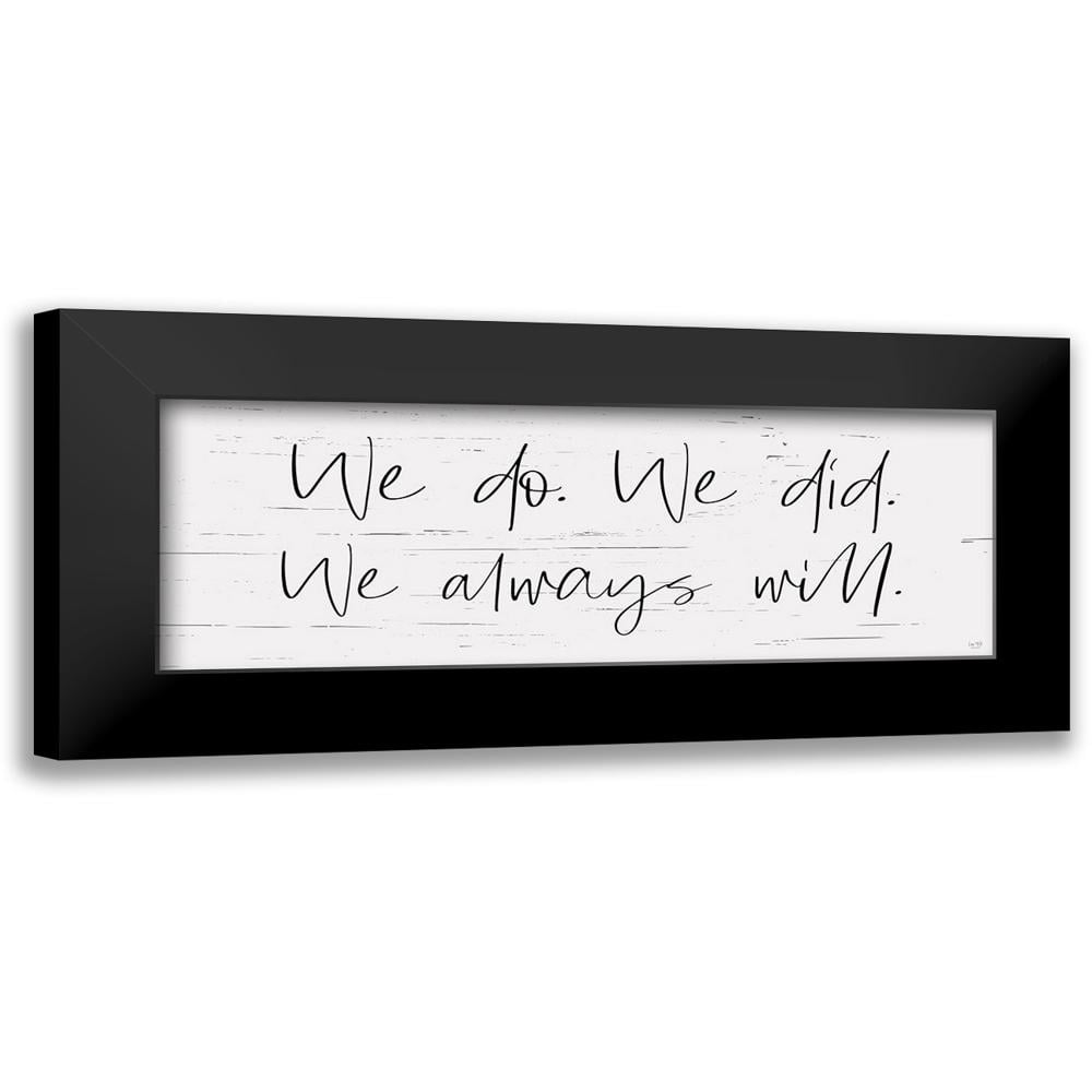Lux + Me Designs 18x9 Black Modern Framed Museum Art Print Titled - We Always Will - Walmart.com