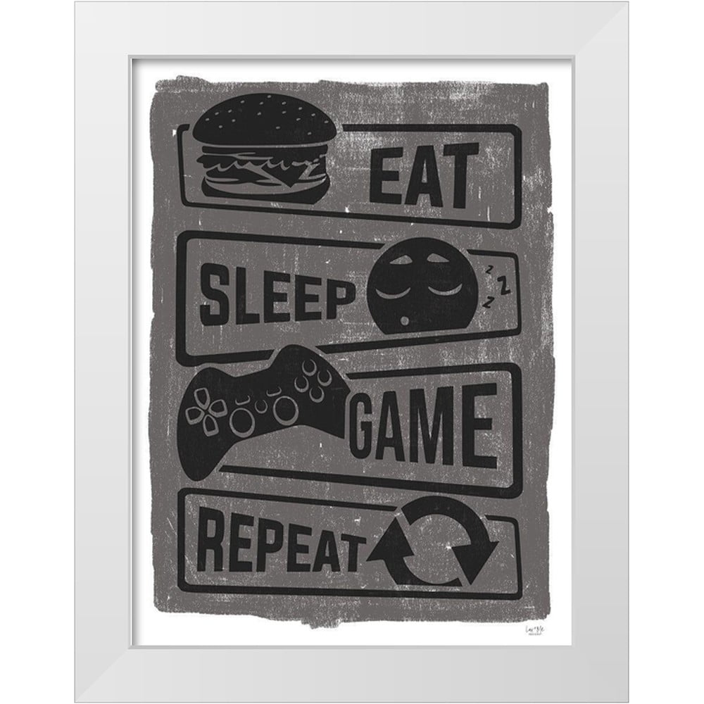 Lux + Me Designs 19x24 White Modern Wood Framed Museum Art Print Titled ...