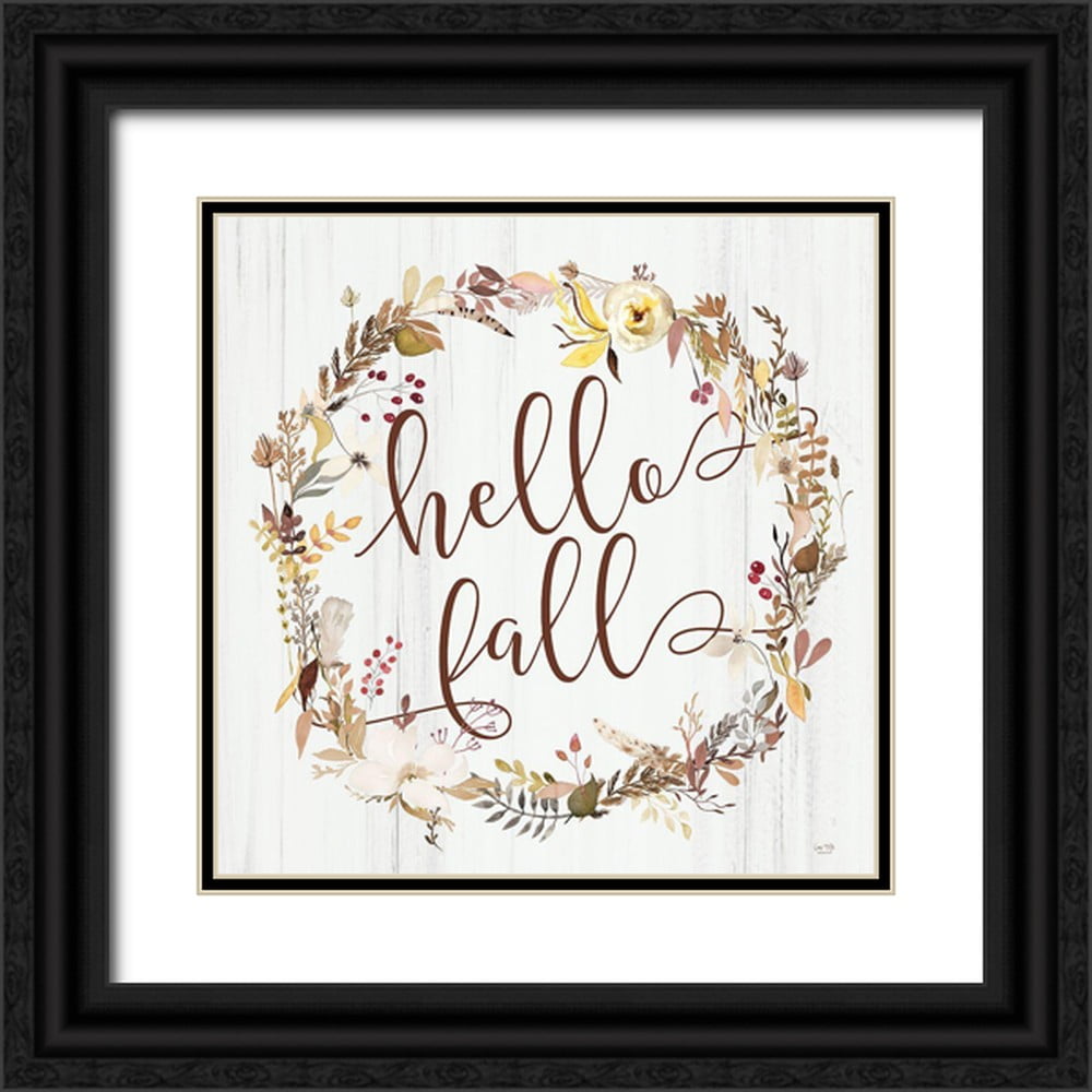 Lux + Me Designs 20x20 Black Ornate Wood Framed with Double Matting ...