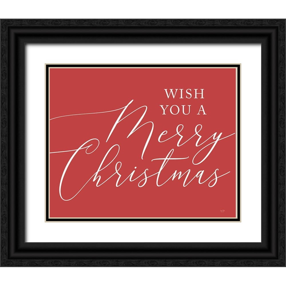 Lux + Me Designs 24x20 Black Ornate Wood Framed with Double Matting ...