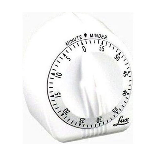 Lux Minute Minder Timer Mechanical White with Black Markings 60 Min ...