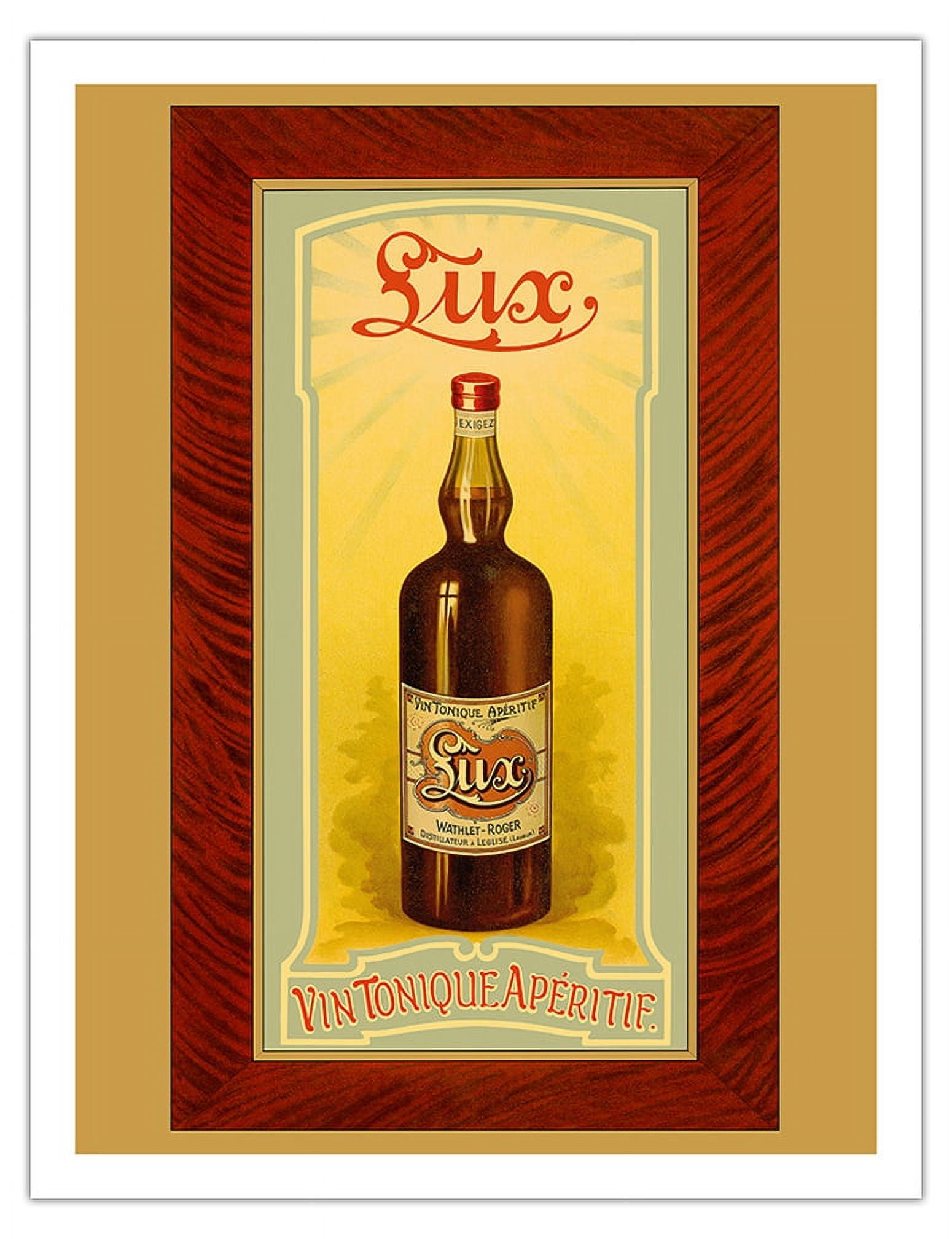 Lux - Tonic Wine (Vin Tonique) Aperitif - Vintage Advertising Poster c ...