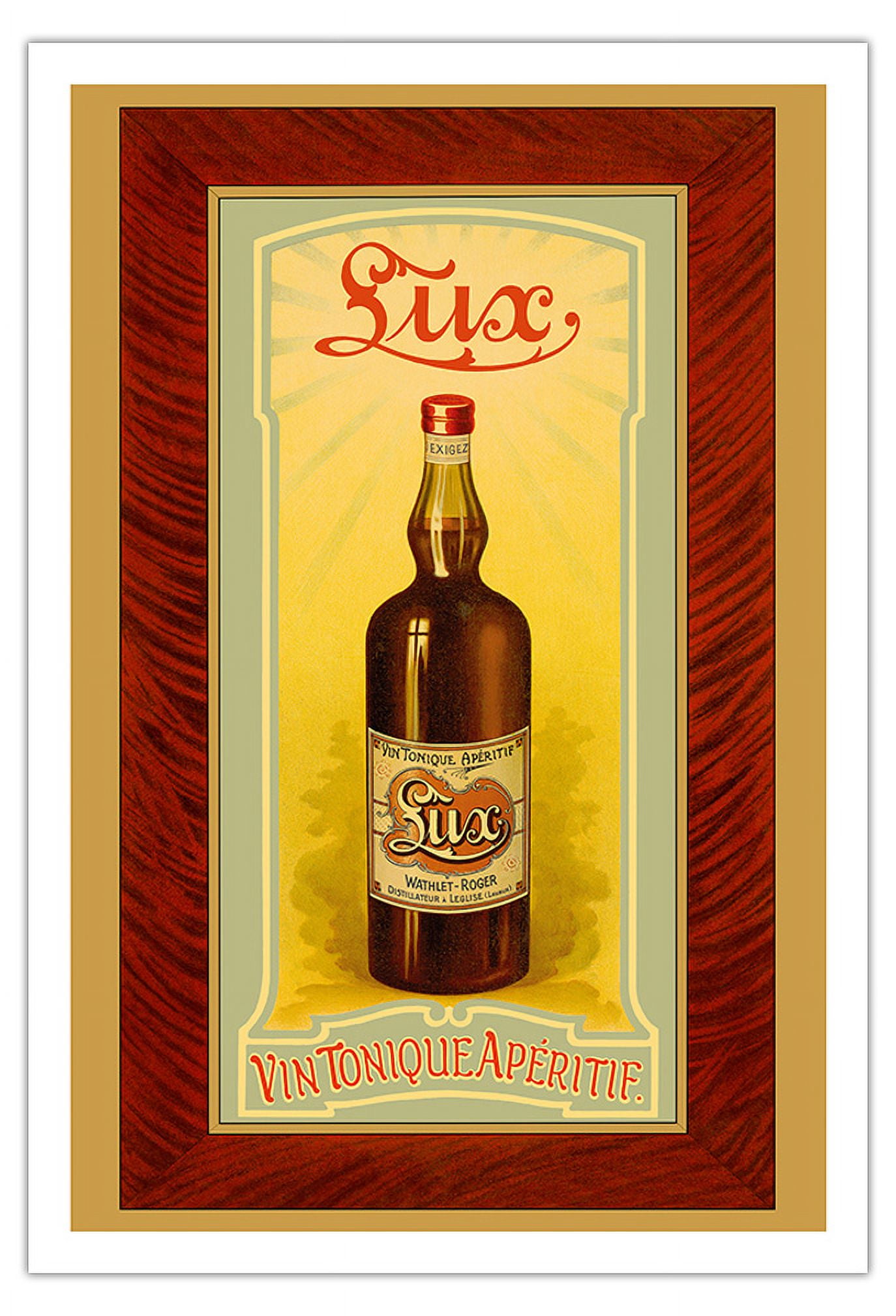 Lux - Tonic Wine (Vin Tonique) Aperitif - Vintage Advertising Poster c ...
