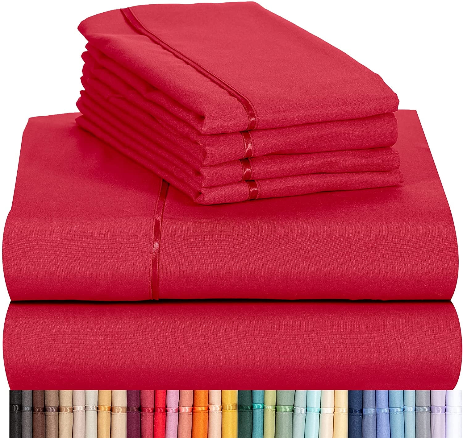 LuxClub Cooling Microfiber Sheet Set, Soft, Deep Pocketed, and ...