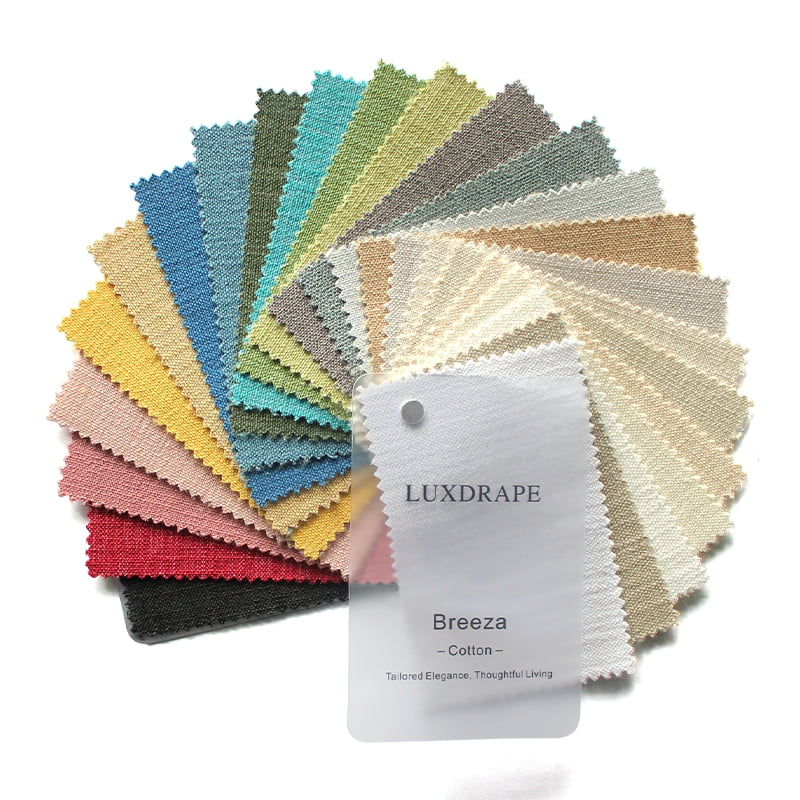 LuxDrape Breeza Cotton Curtain Fabric Sample Booklet, Fabric Color ...