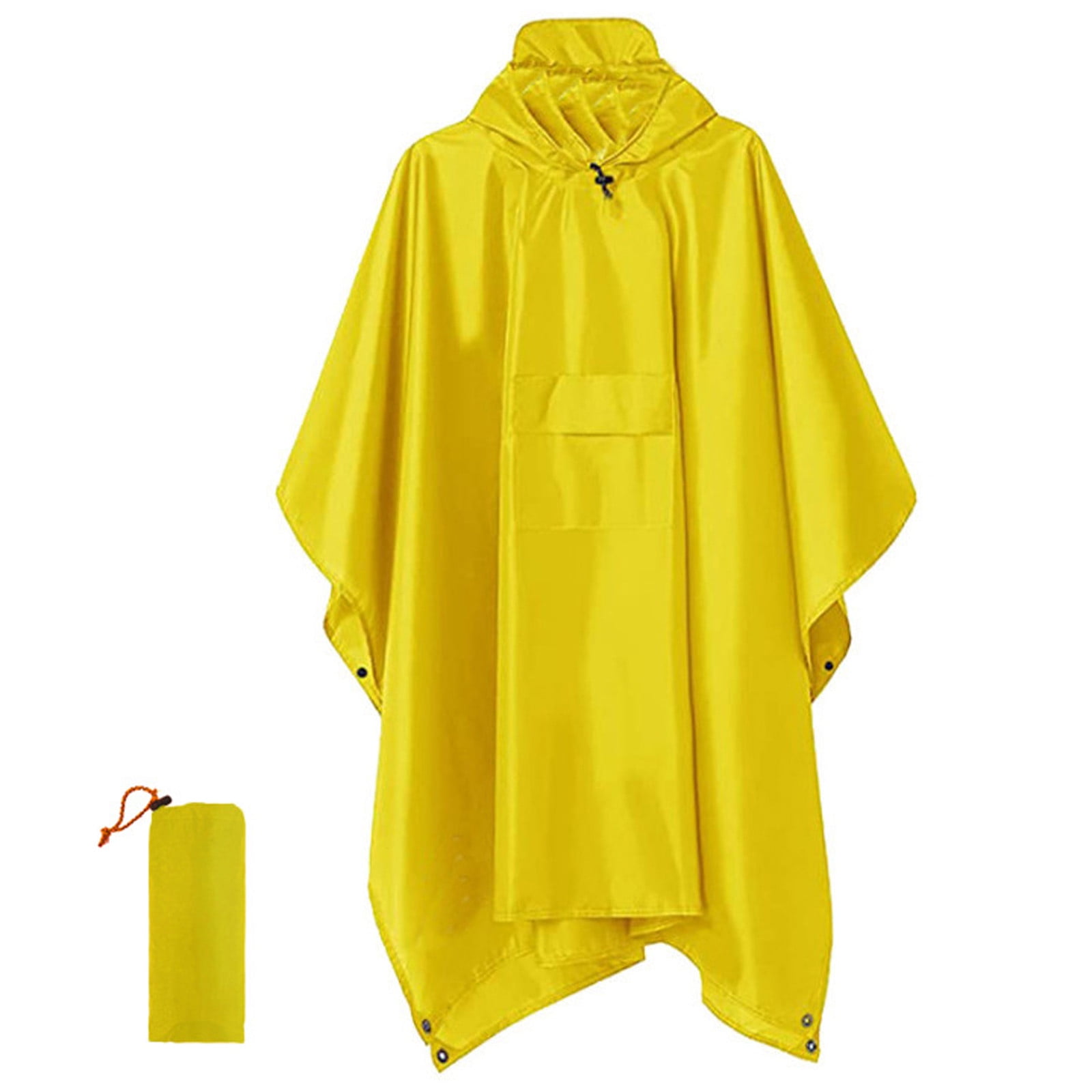 Luxalzxs Adult Rain Poncho with Hood Extra Long Reusable Waterproof ...