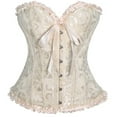 Luxalzxs Corset Tops For Women Bustier Shapewear Overbust Waist Push Up