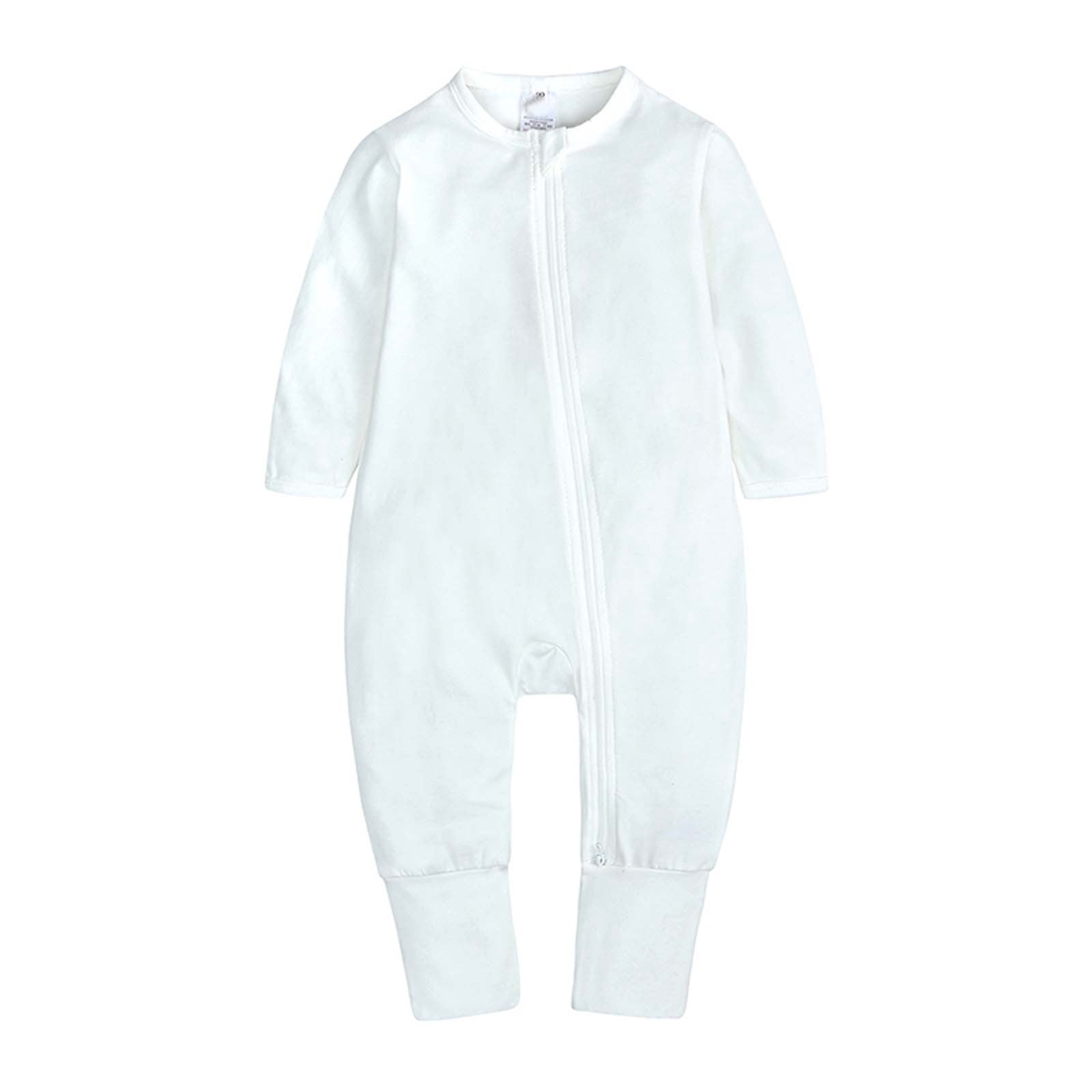 Luxalzxs Double Zipper Onesies for Baby Boy Girl Newborn Toddler Long ...