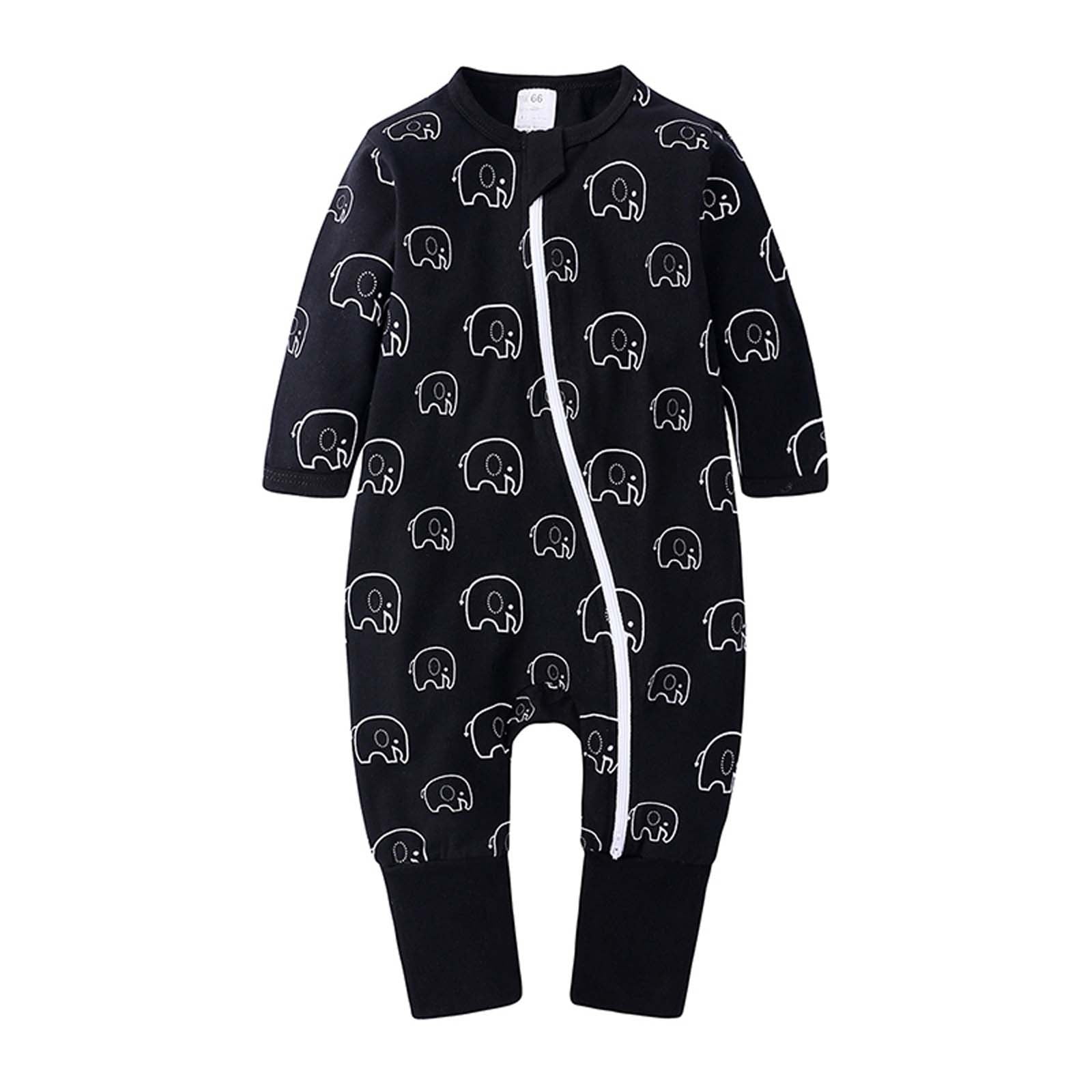 Luxalzxs Long Sleeve Onesies Newborn Infant Toddler Baby Boys Girls ...