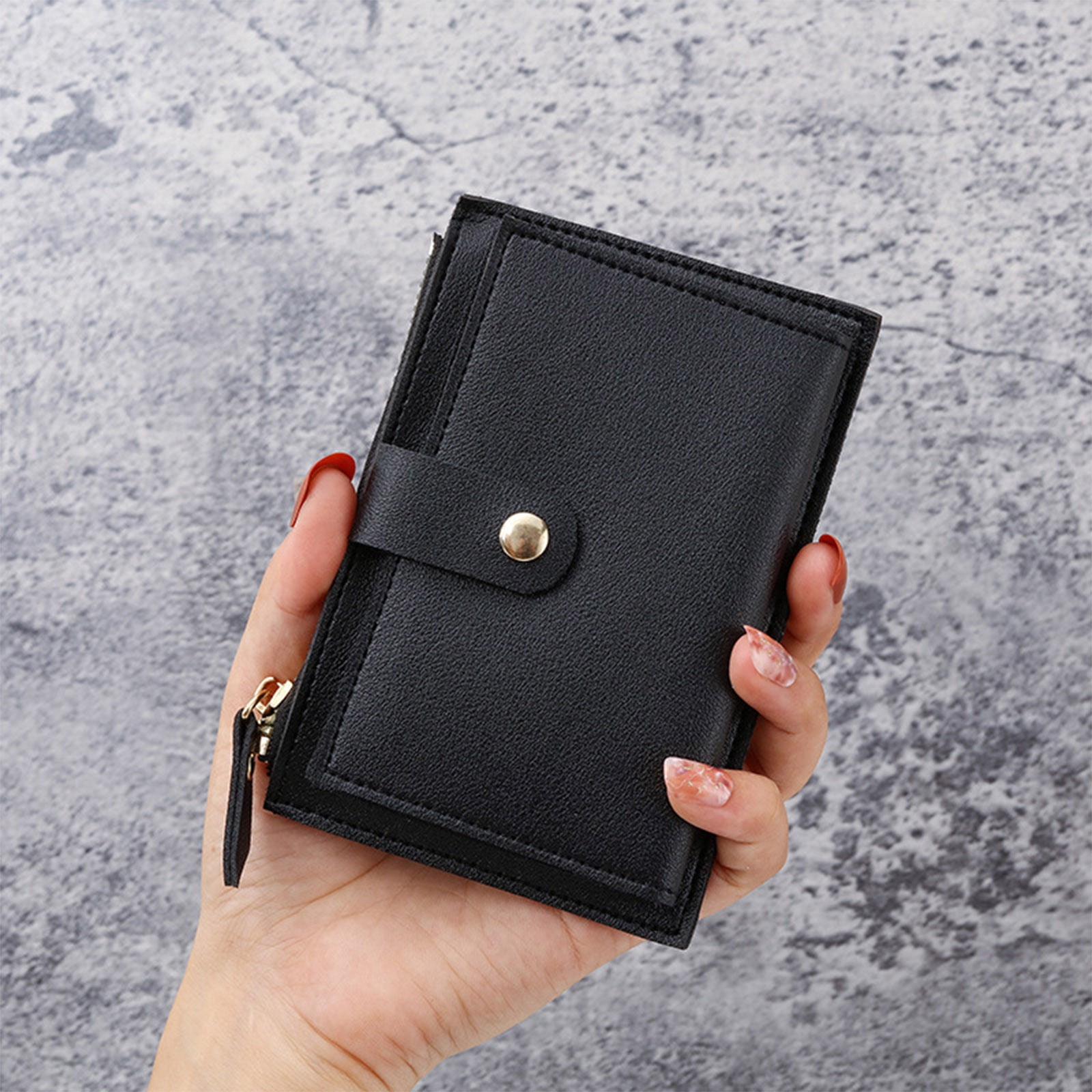 Luxalzxs Mini Coin Purse Casual Credit Multi-Card Holder PU Leather ...