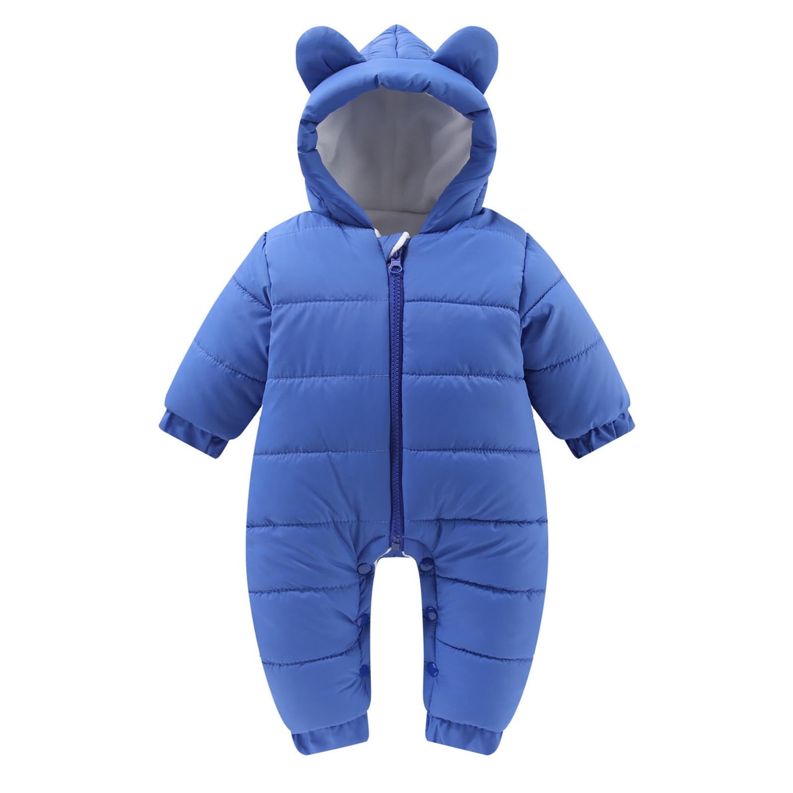 Luxalzxs Newborn Infant Baby Girls Boys Winter Warm Snowsuit Onesie Bear Ears Hooded Jumpsuit ...