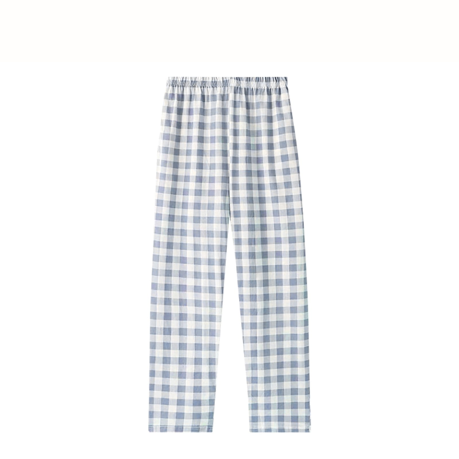 Luxalzxs Plaid Pajama Pants for Women Elastic High Waist Lounge ...