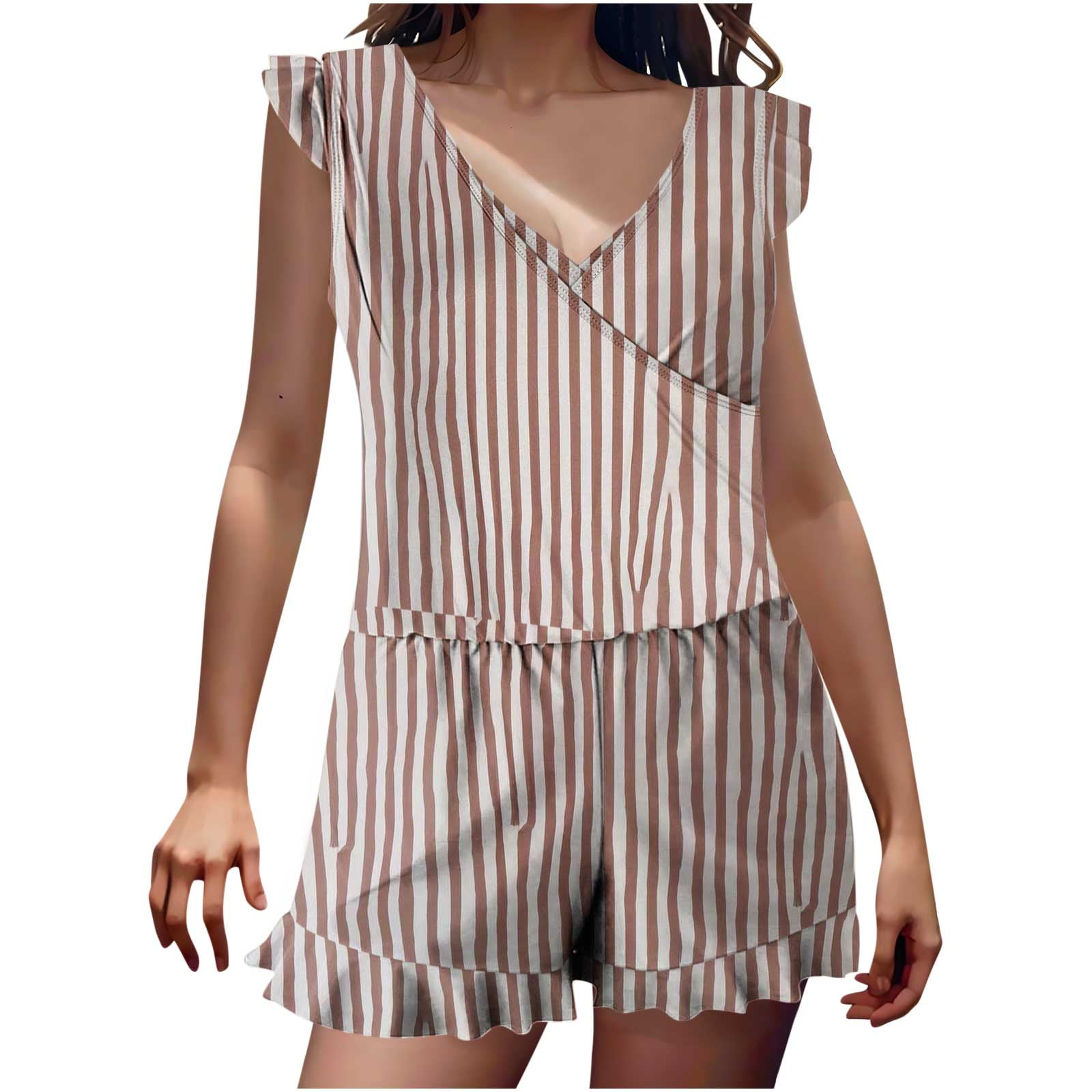 Luxalzxs Romper Swimsuits for Women Modest Swimsuits Plus Size Fashion ...