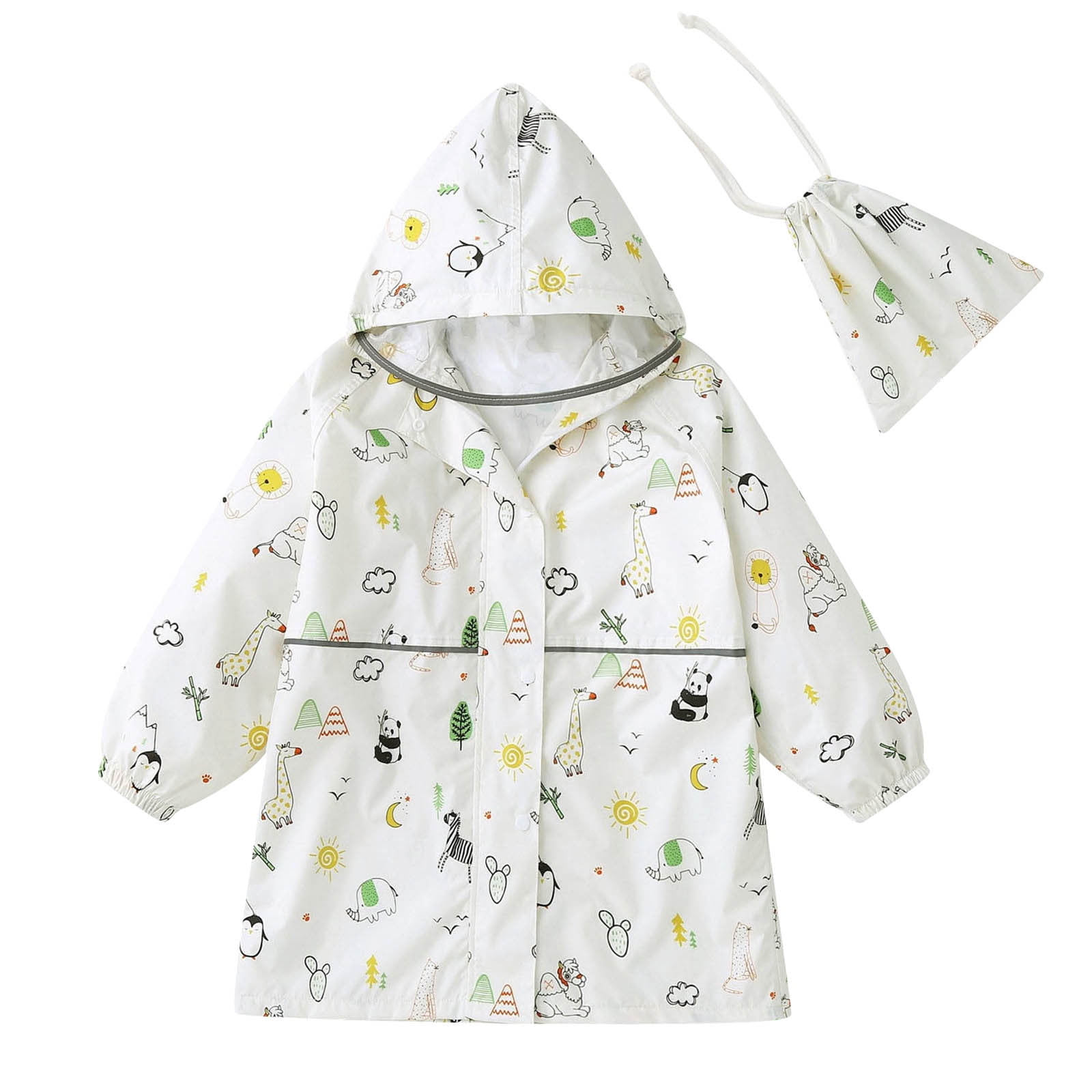 Luxalzxs Toddler Raincoat Kids Baby Boys Girls Cute Cartoon Print ...