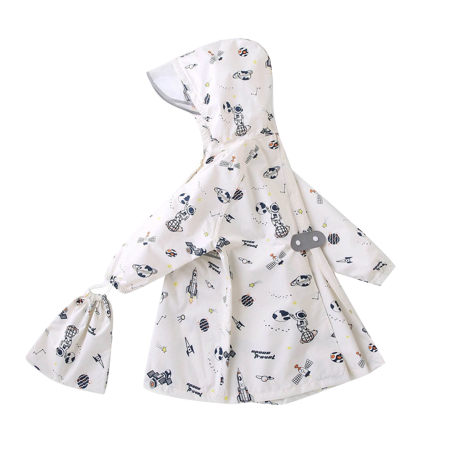 Luxalzxs Toddler Raincoat Kids Baby Boys Girls Cute Cartoon Print Raincoat Rainwear Children ...