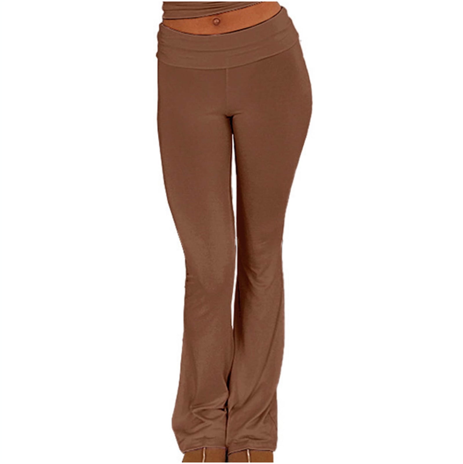 Luxalzxs Women's Flared Leggings Yoga Pants Low Rise Sweatpants Casual ...