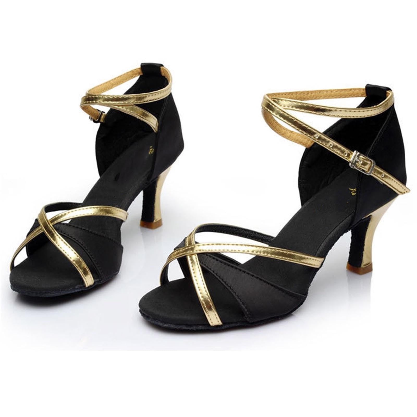Luxalzxs Women's Latin Dance Shoes Professional Ballroom Salsa Practice ...